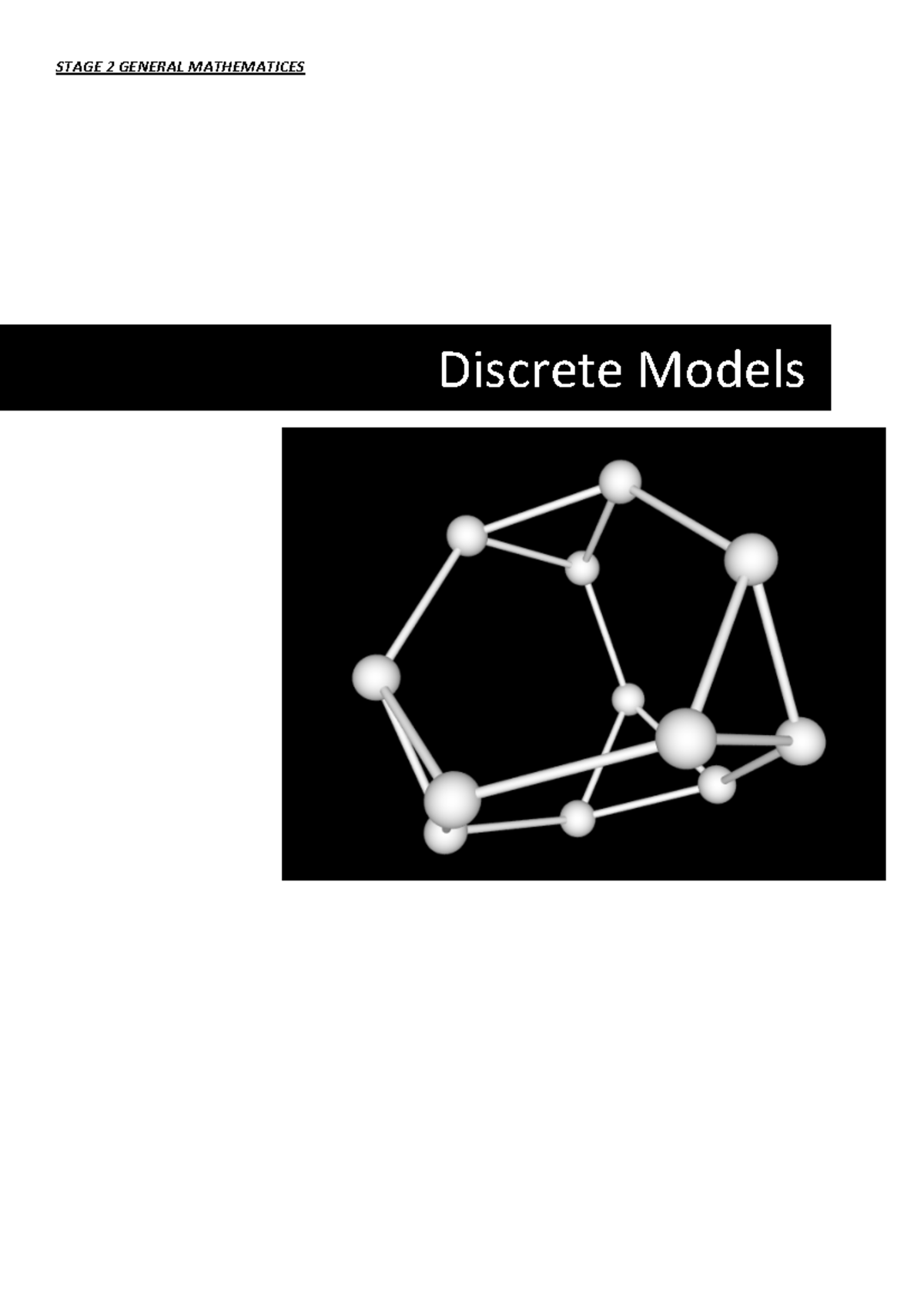 Discrete Models Draft stage 2 general math - STAGE 2 GENERAL ...