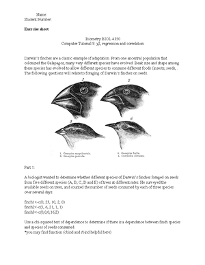 Tutorial 5 - non parametric two sample - Student Number: Exercise sheet ...