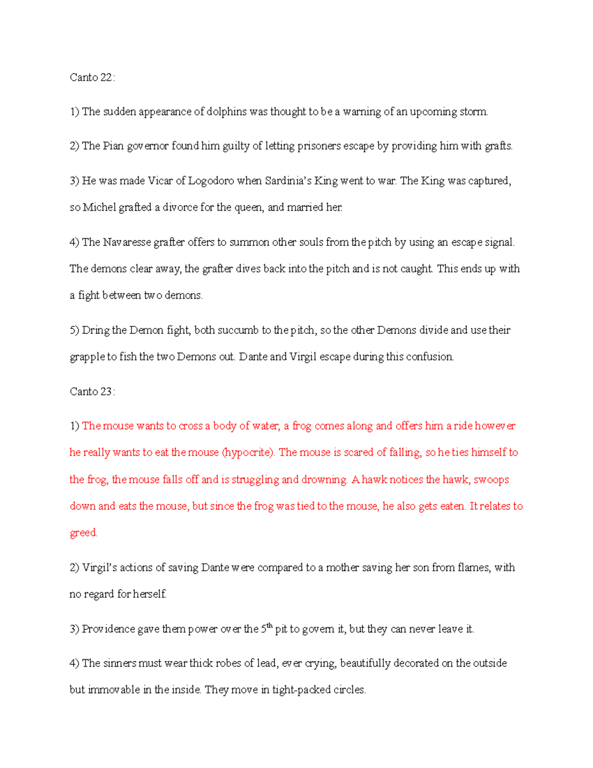 Dante’s Inferno Cantos 22-24 - Canto 22: The sudden appearance of ...