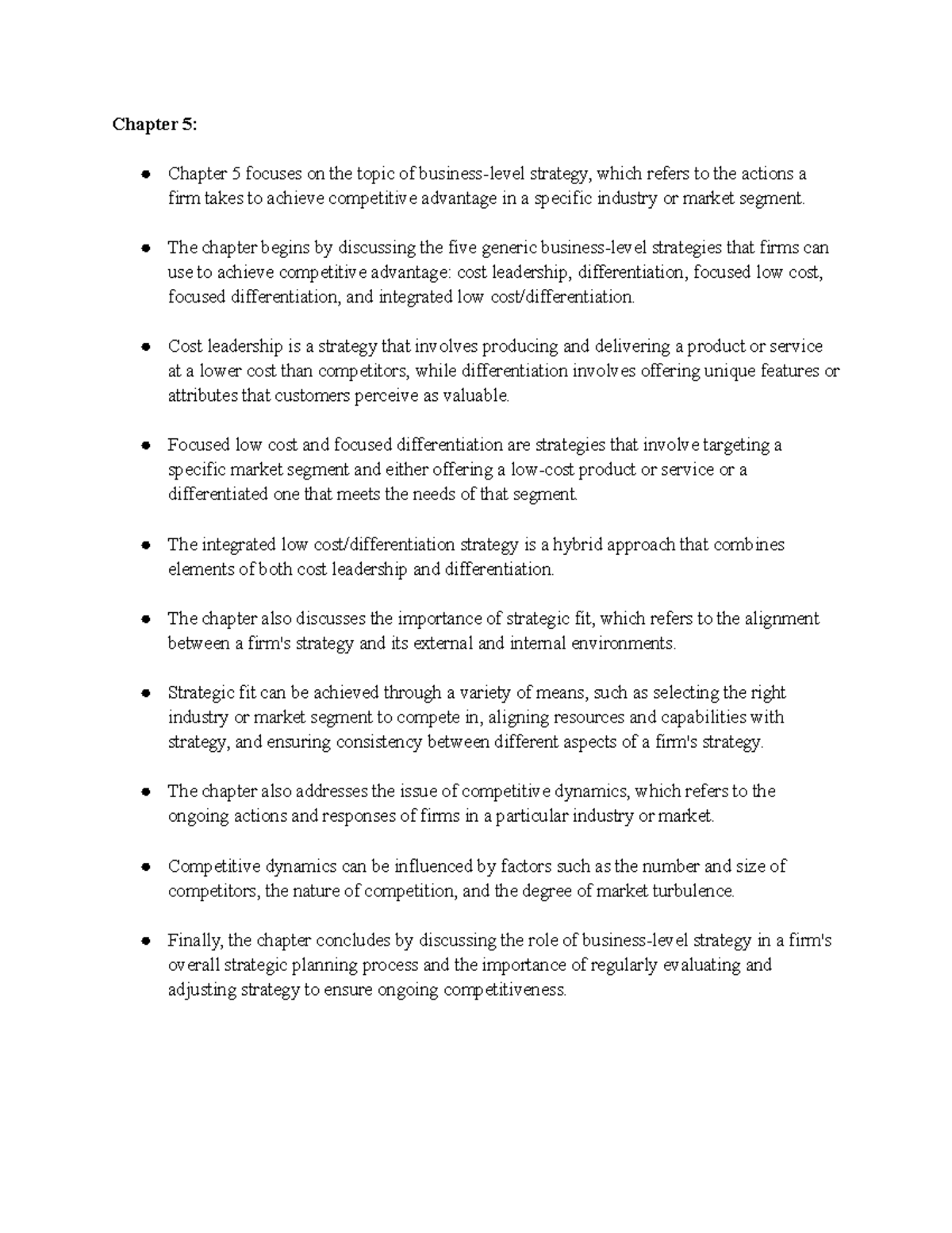 BADM 320 Chapter 5 - Chapter 5: Chapter 5 focuses on the topic of ...