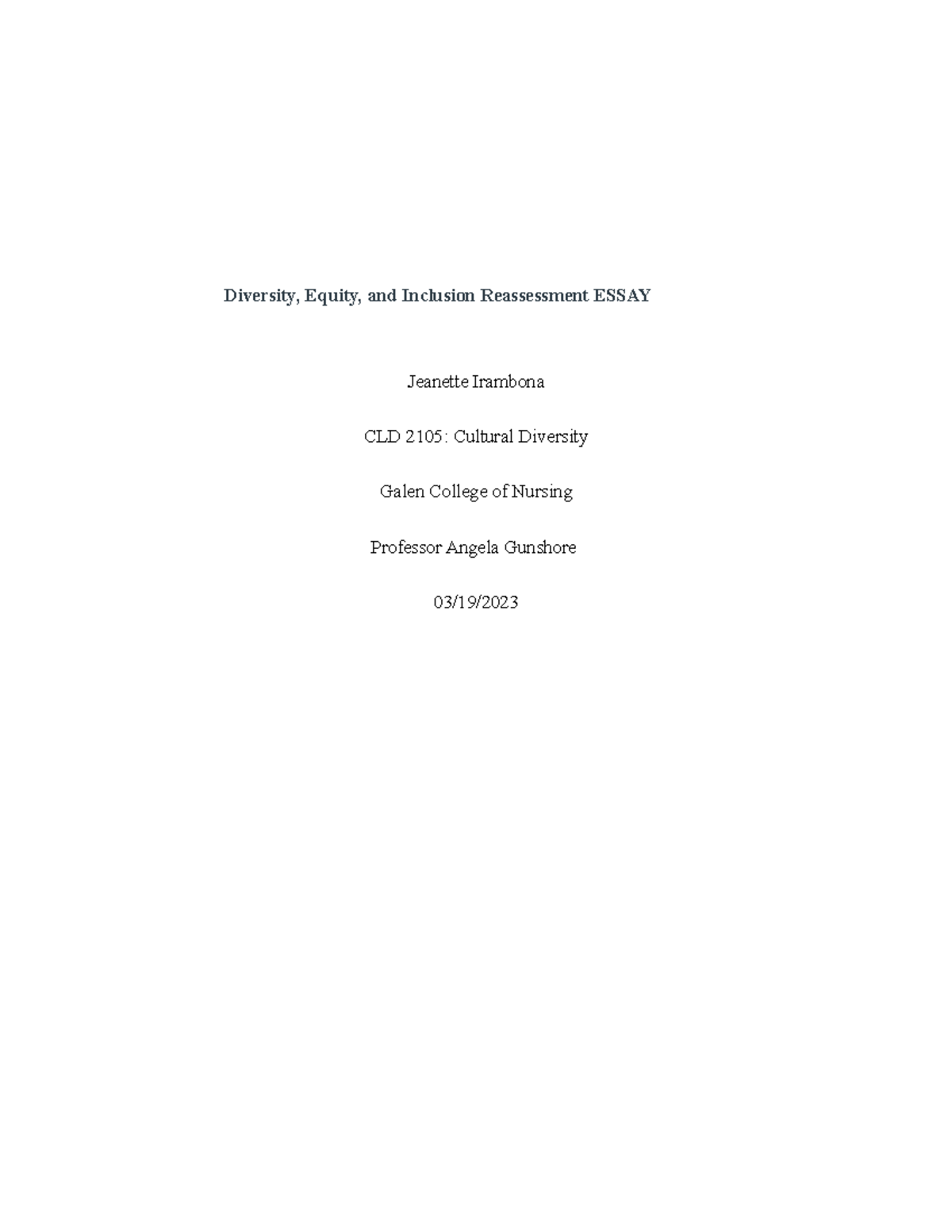 Cultural-Diversity-Essay - Diversity, Equity, and Inclusion ...