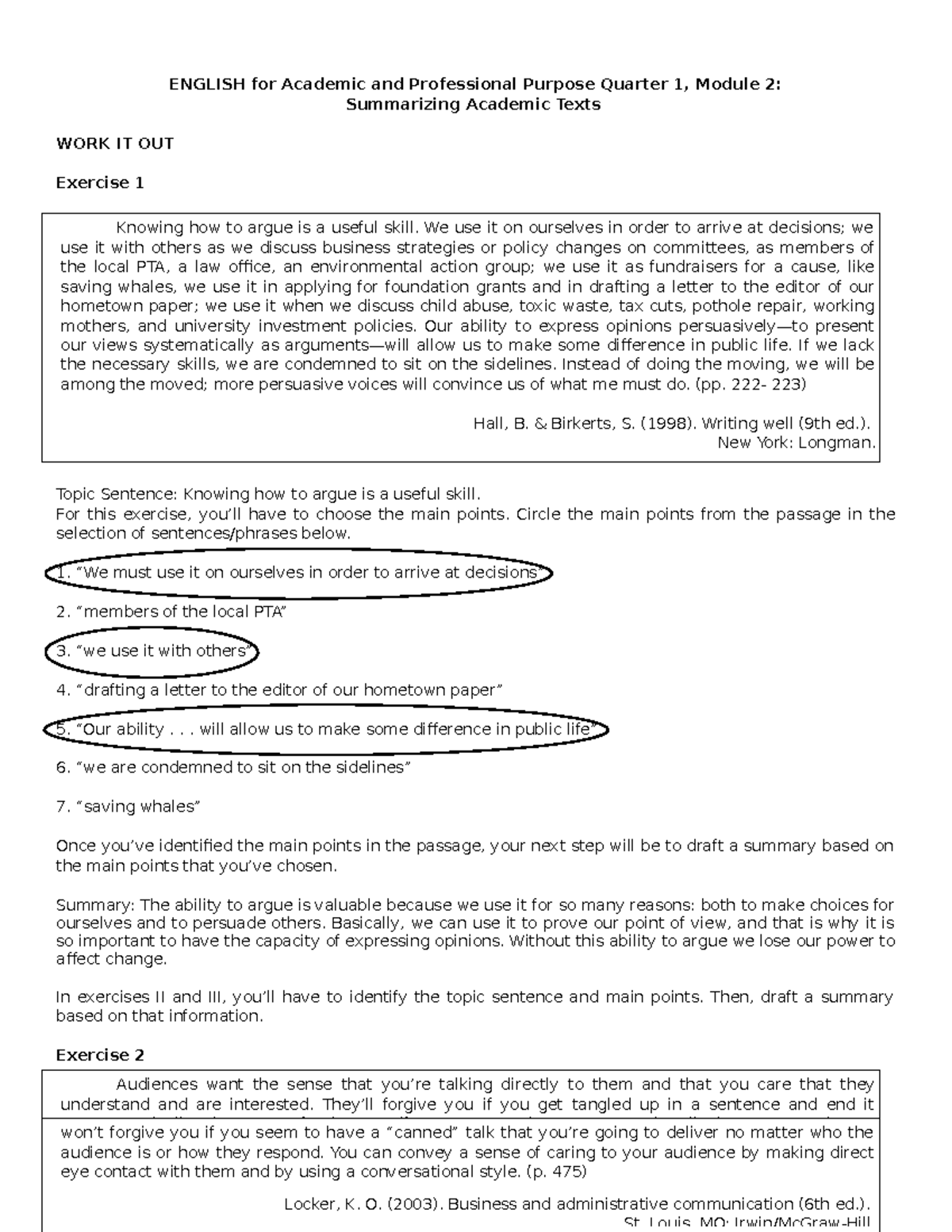 WEEK 1B (EAPP) - Assignments for eapp for high school learners - ENGLISH for Academic and - Studocu