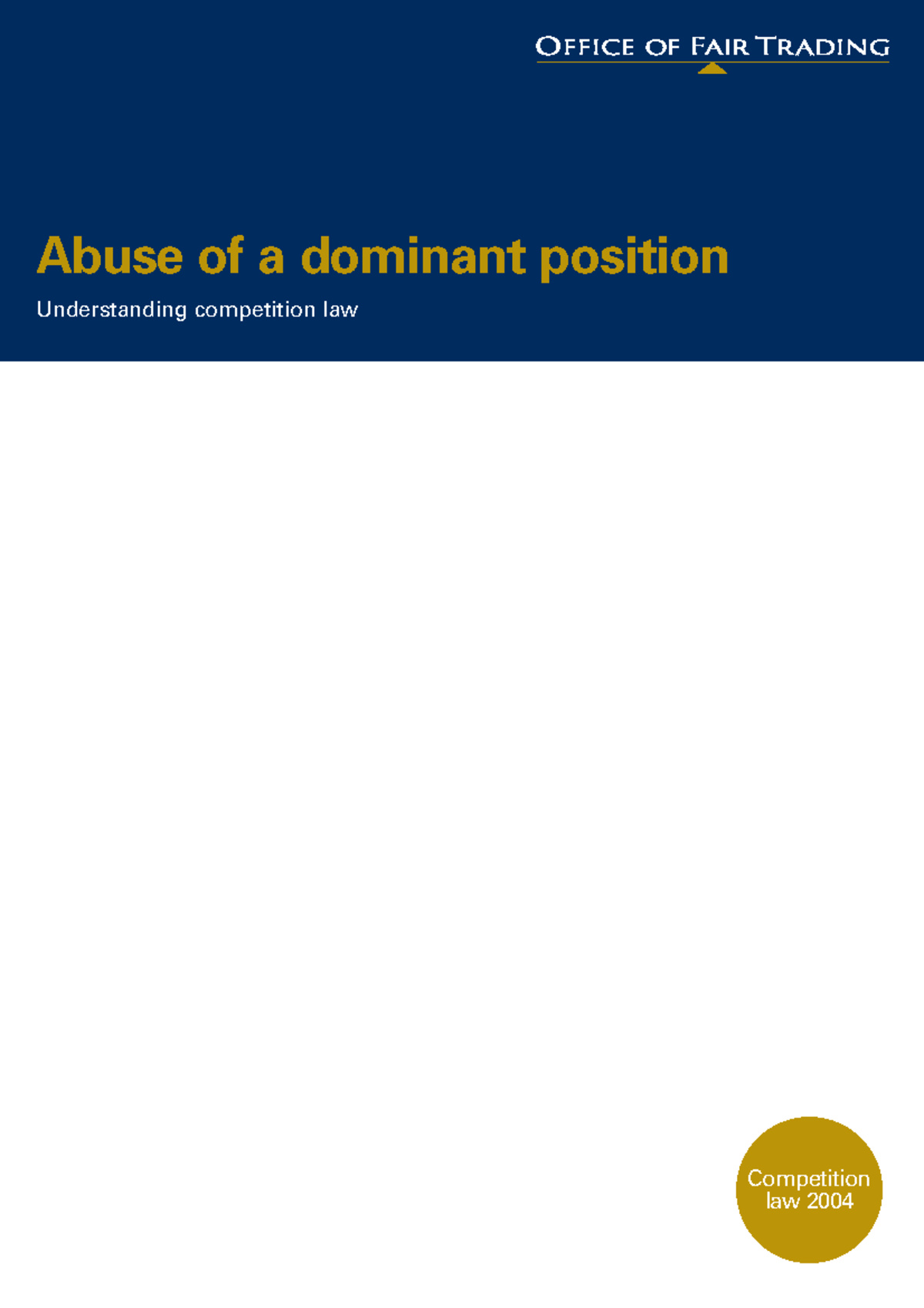 Article abuse of dominant position - Understanding competition law ...