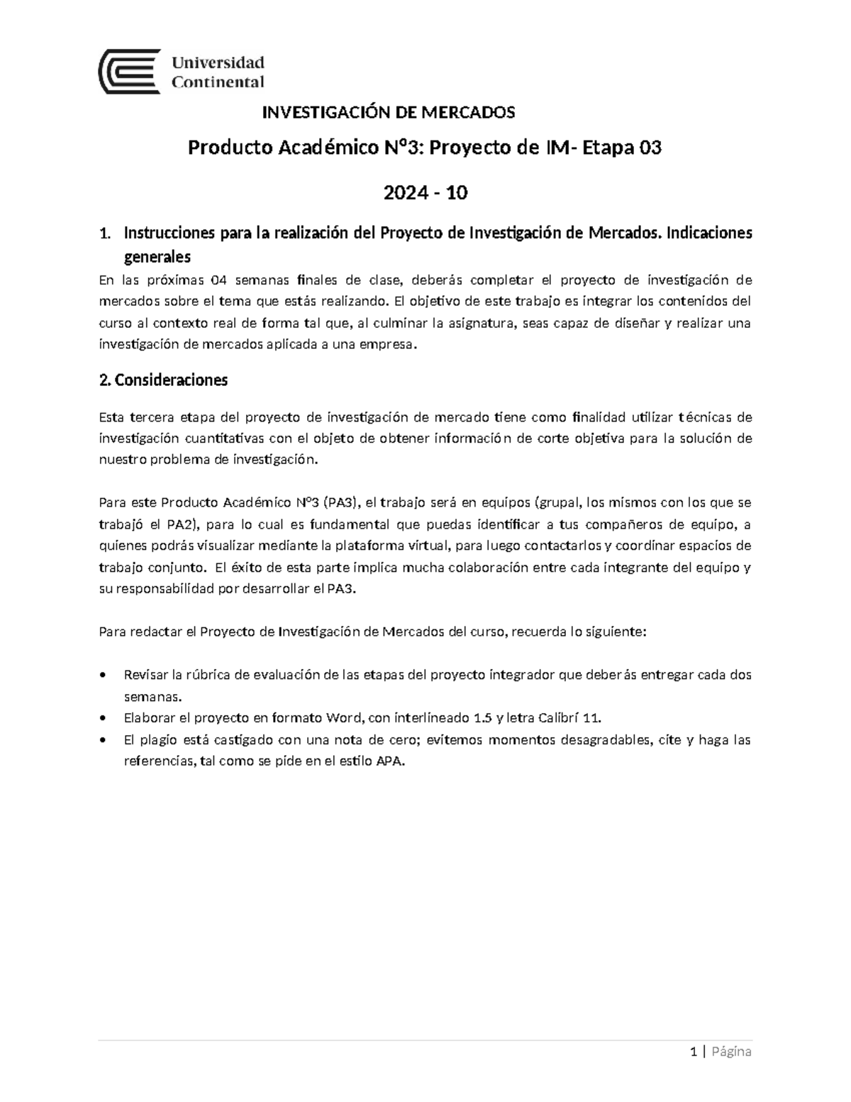 Producto Academico 3 2024 10 - Producto Académico N°3: Proyecto de IM- Etapa 03 2024 - 10 1 ...