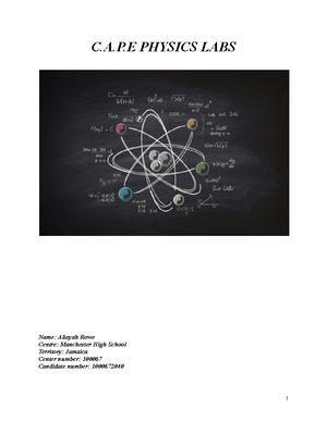CAPE Biology Unit 2 Complete - CAPE BIOLOGY UNIT TWO MANUAL (by Sperwin ...
