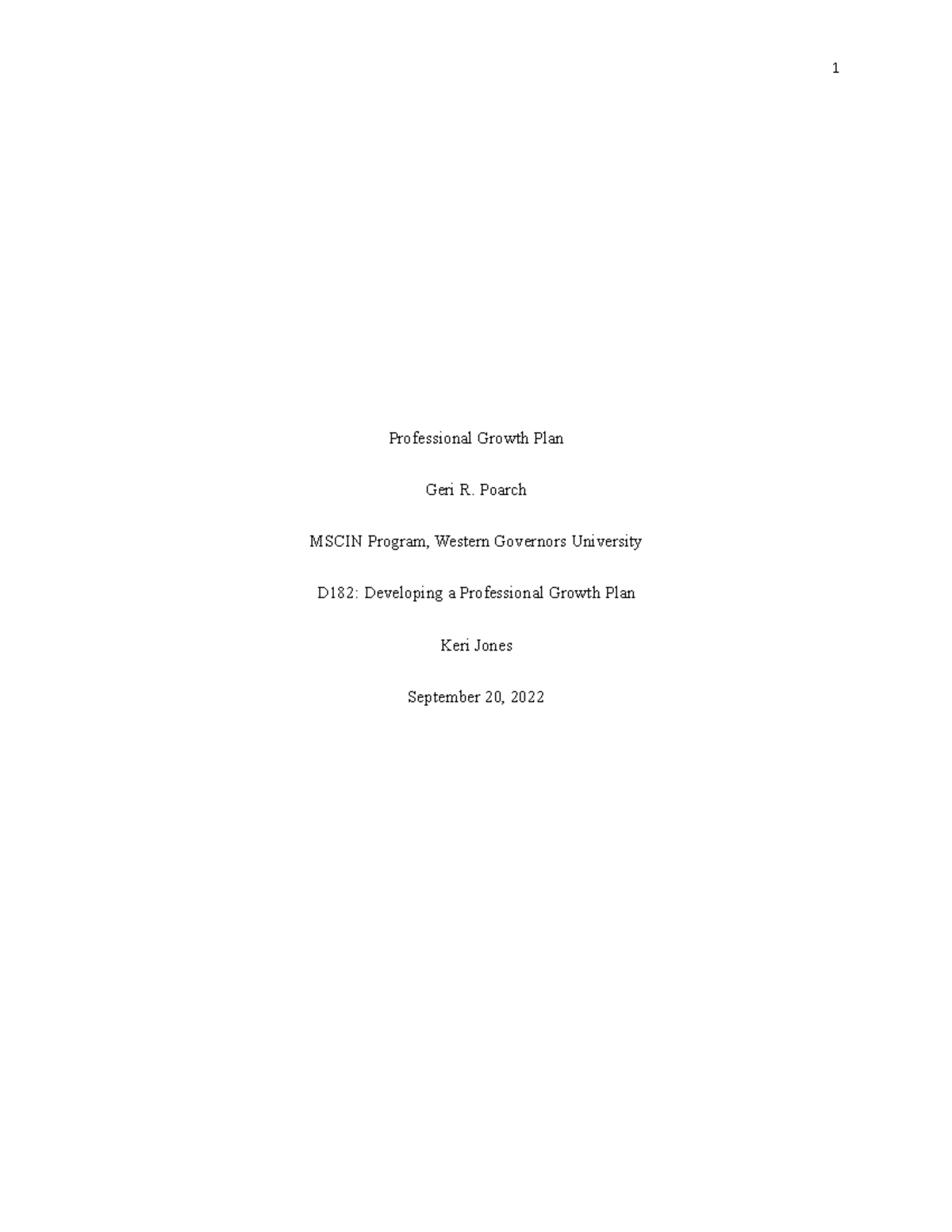D182 Task 2 - D182 - Reflective Practitioner task 2 at WGU ...