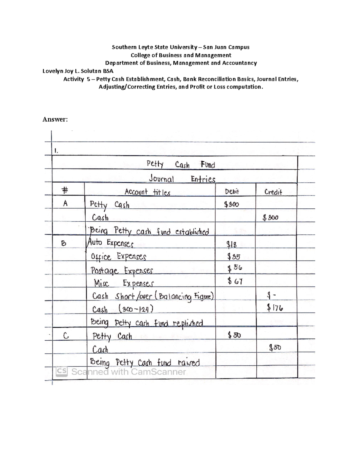Activity 5 Problems - Accountancy - Southern Leyte State University ...