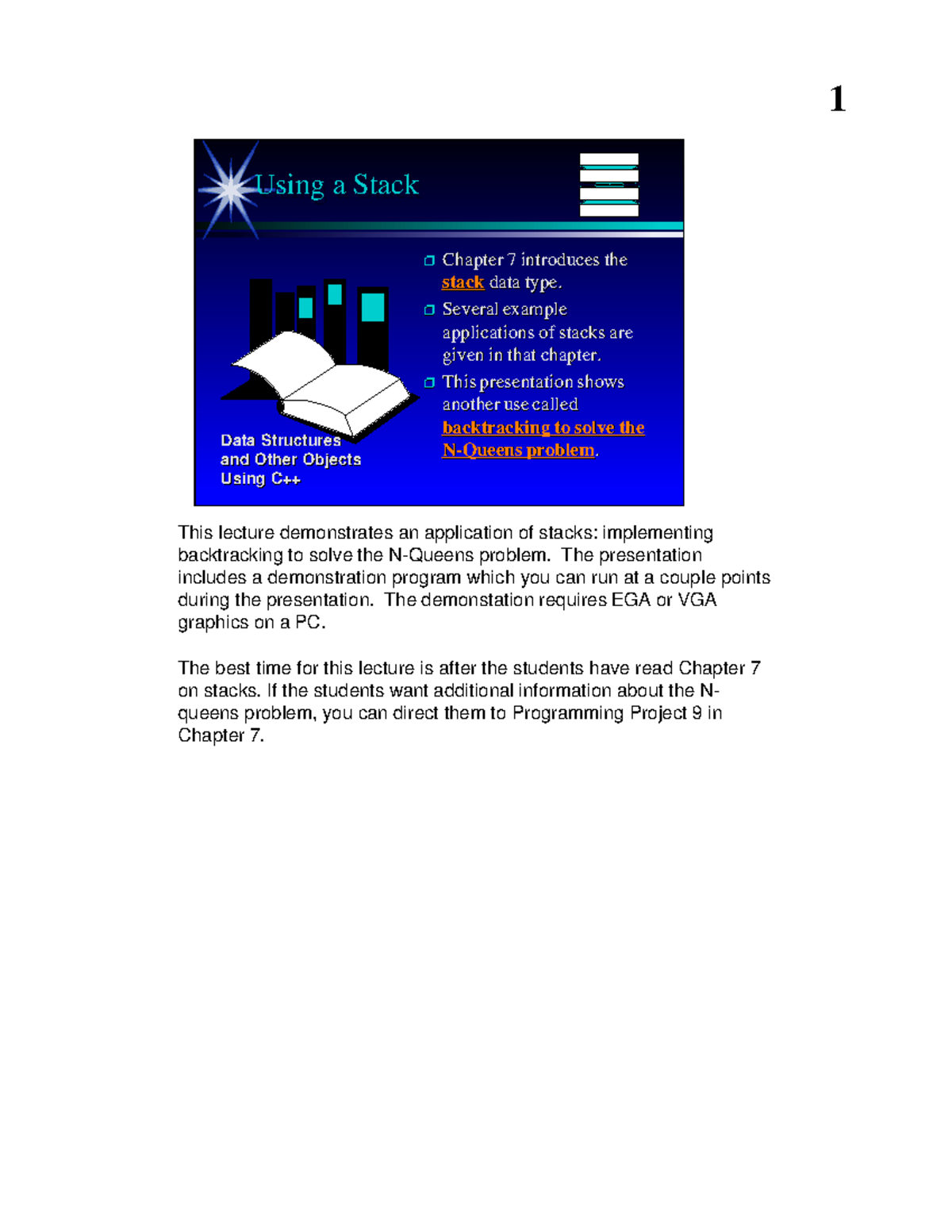 N Queens by backtracing - This lecture demonstrates an application of ...