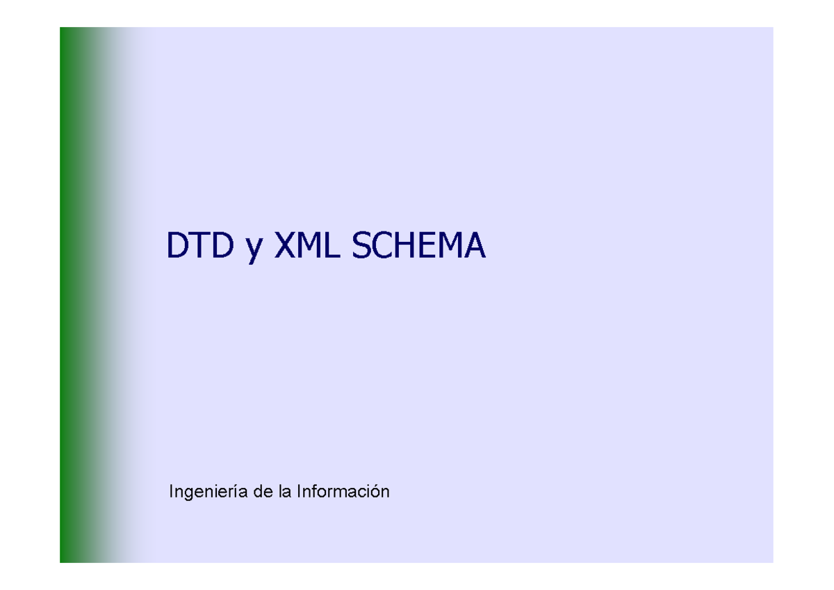 DTD y XML SCHEMA - - Studocu