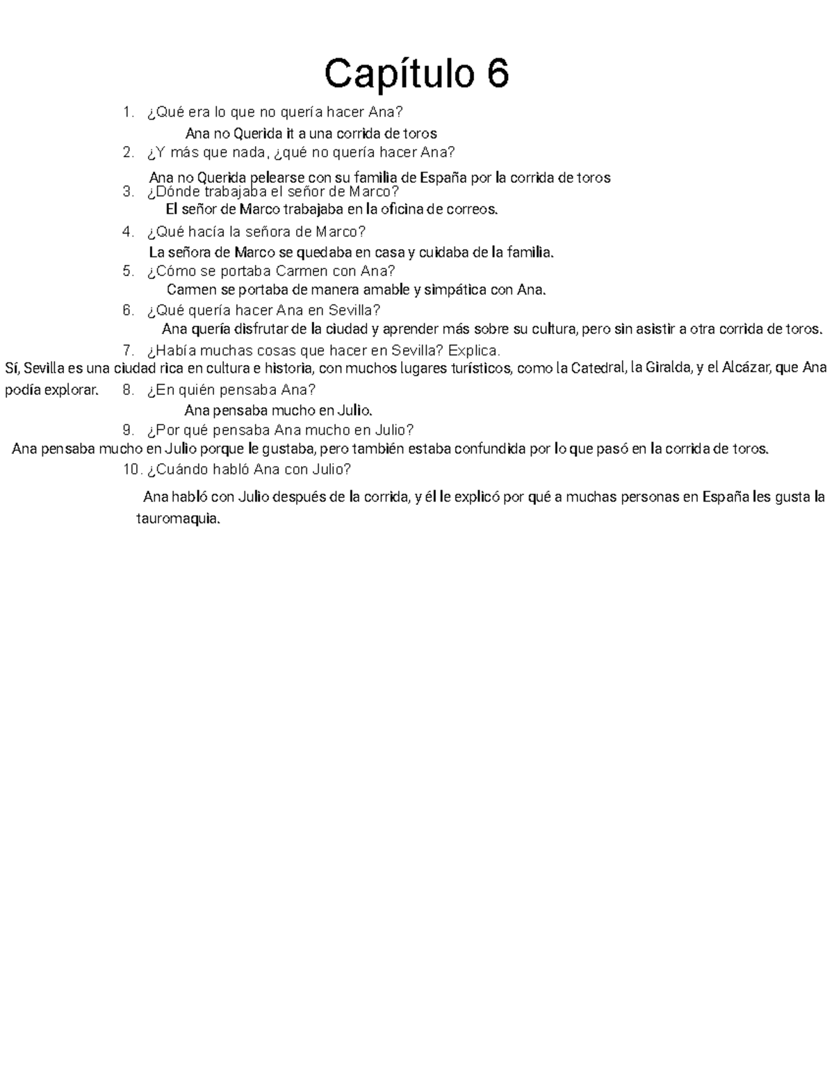 Elber Barco - Capítulo 6- ¡Viva el toro - Capítulo 6 1. ¿Qué era lo que ...