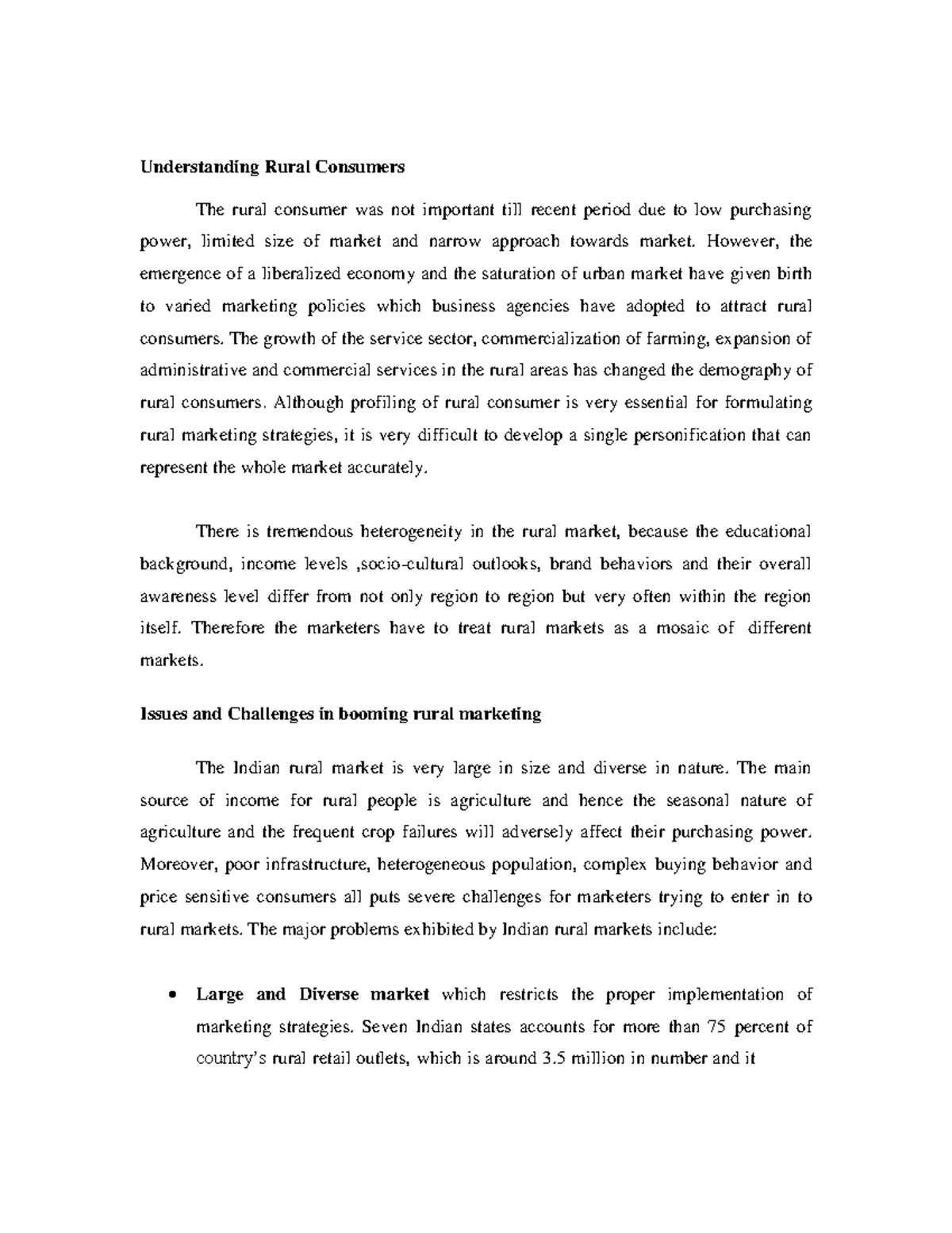 RM 6 - types and its function - Understanding Rural Consumers The rural ...