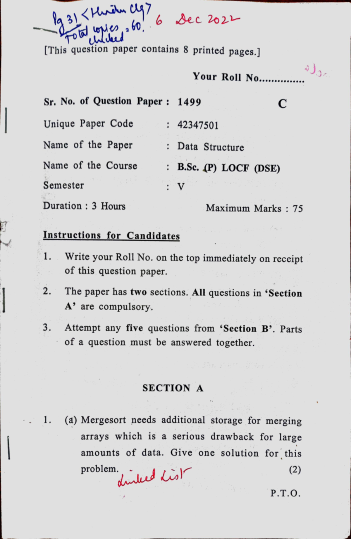 Pyq 2022 - computer science - Studocu