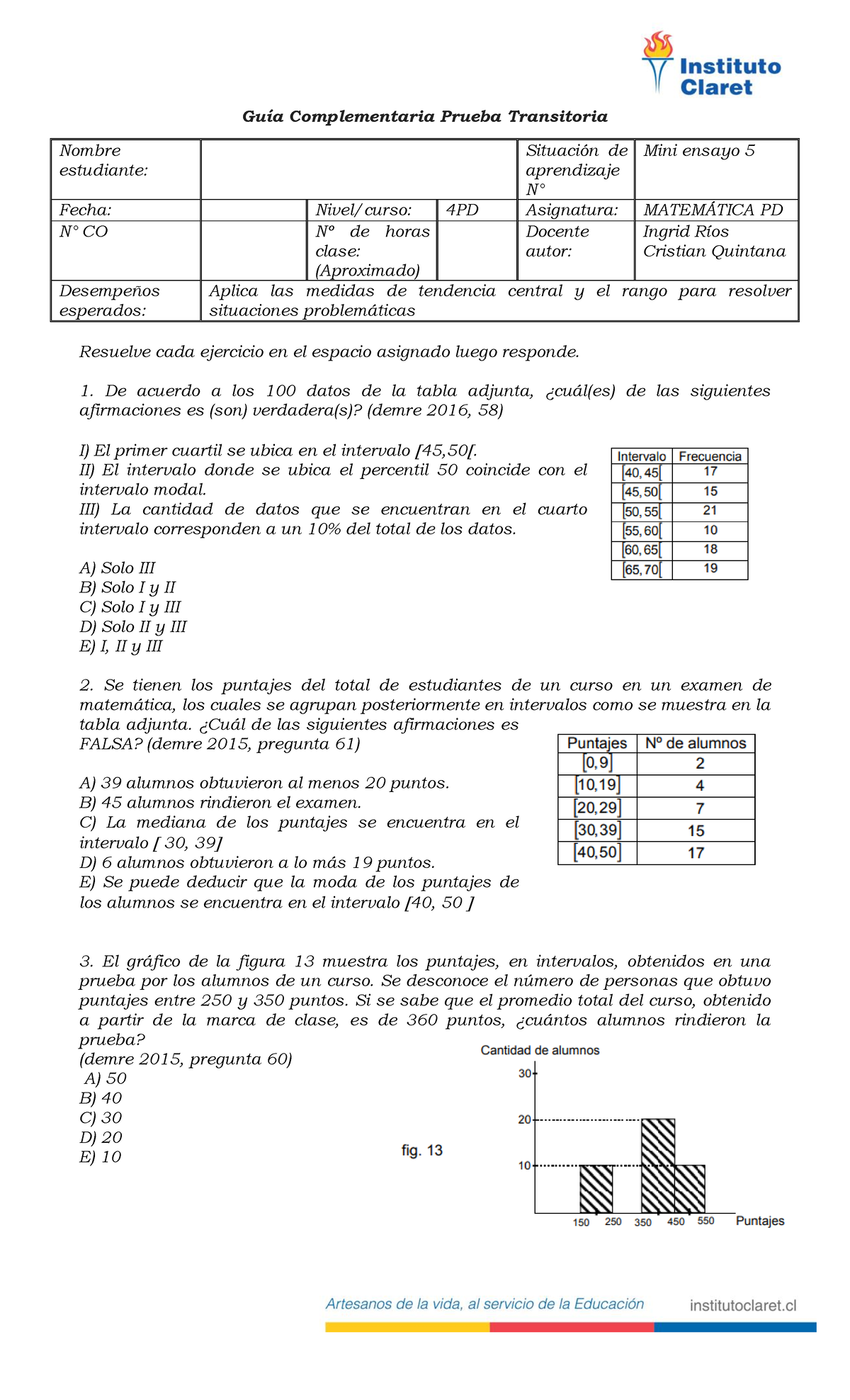 1 - aaaa - GuÌa Complementaria Prueba Transitoria Nombre estudiante: SituaciÛn de aprendizaje N∞ ...
