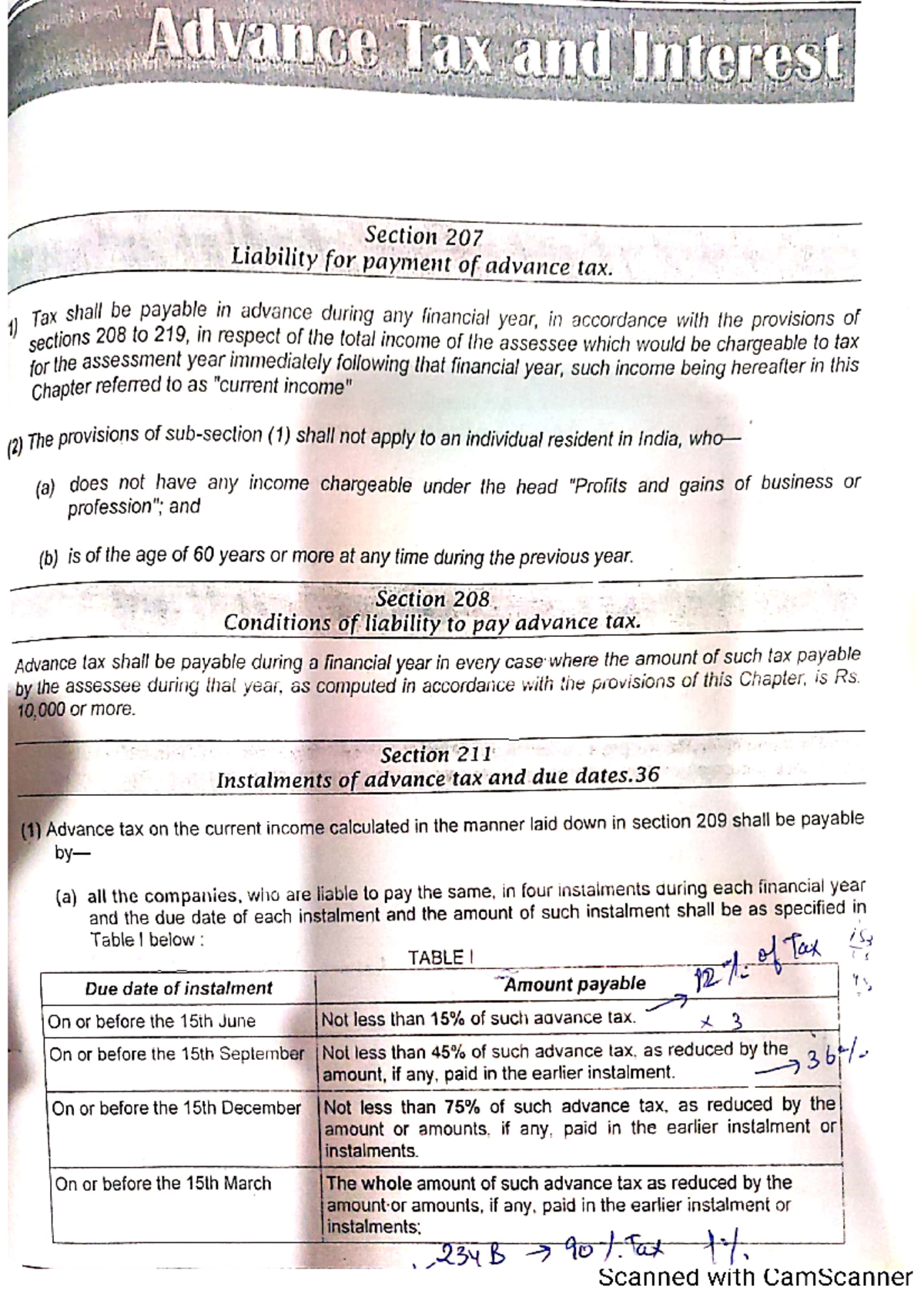 ITP - advance tax - BBA - Studocu