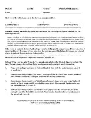 Trig Functions of Any Angle and the Unit Circle - Math 104 Lecture ...