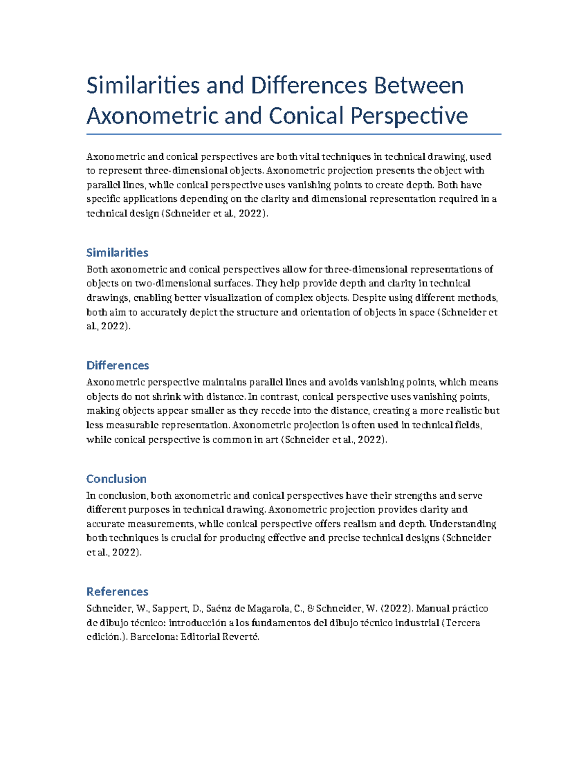 Similarities and Differences Axonometric Conical Perspective - Similarities and Differences ...
