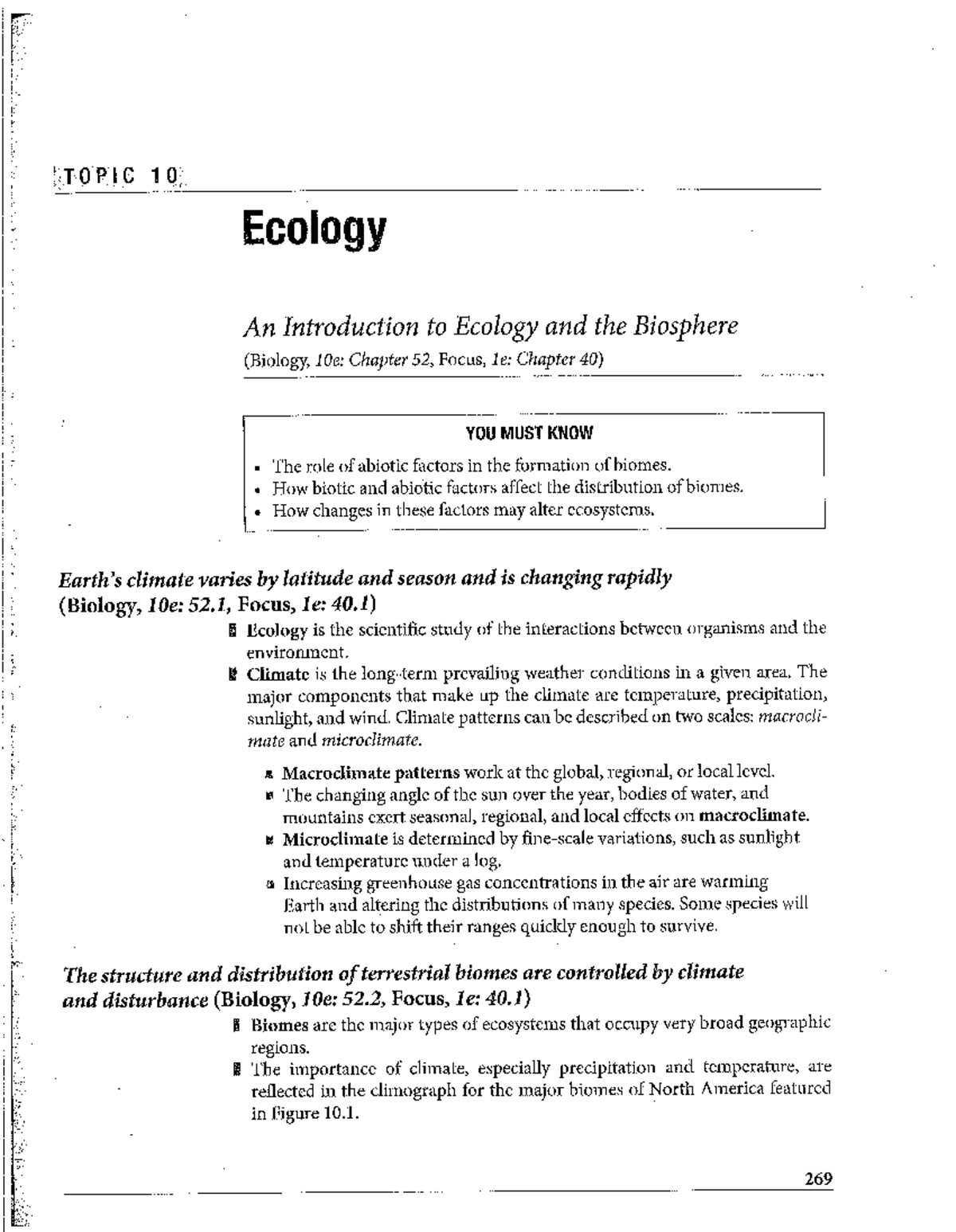 Ecology Unit Reading - Notes - Science, Technology And Society - Studocu