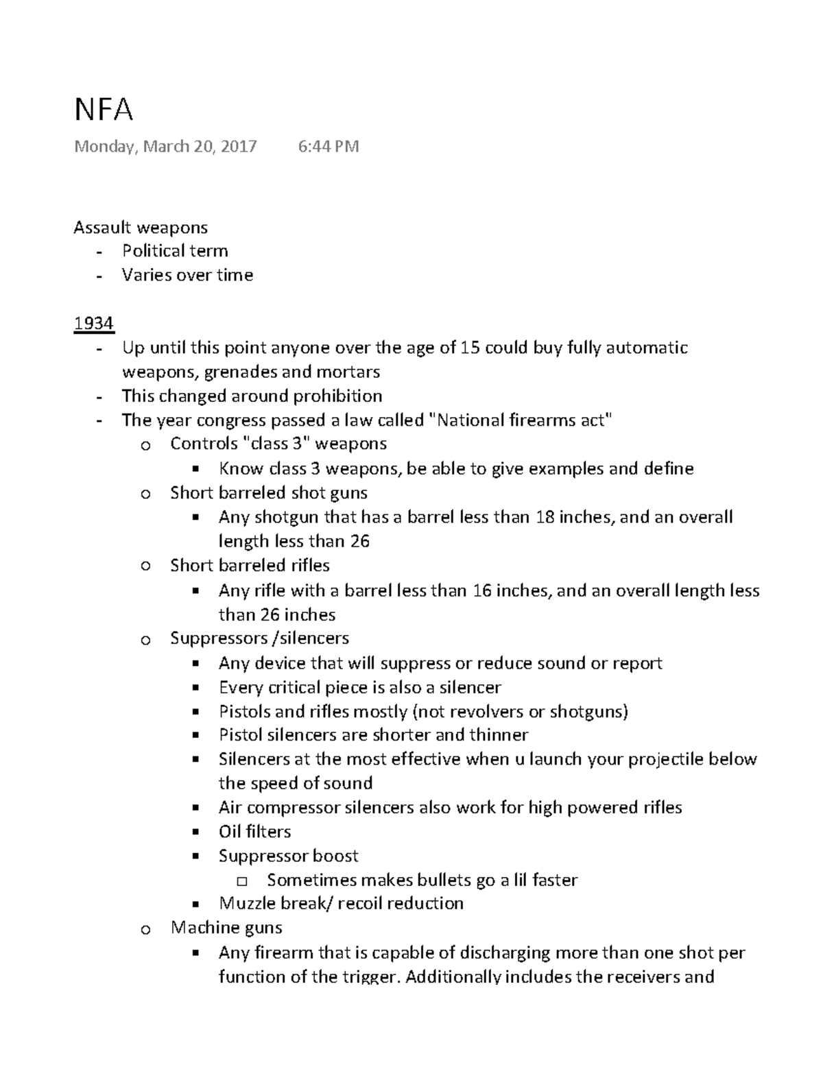 NFA - Lecture notes 9 - Warning: TT: undefined function: 32 Assault ...