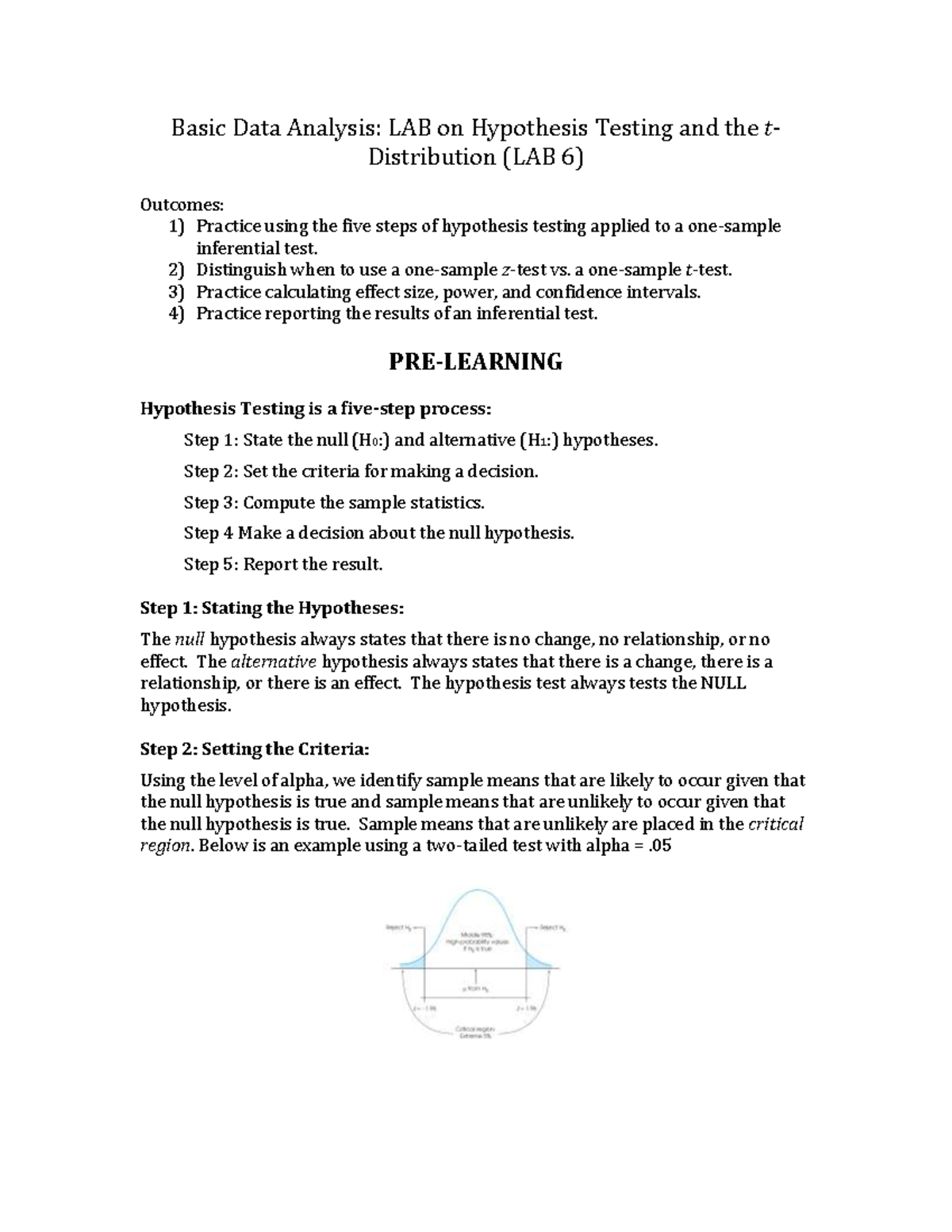 PSYCH 292 Lab 6 Handout - Basic Data Analysis: LAB on Hypothesis ...