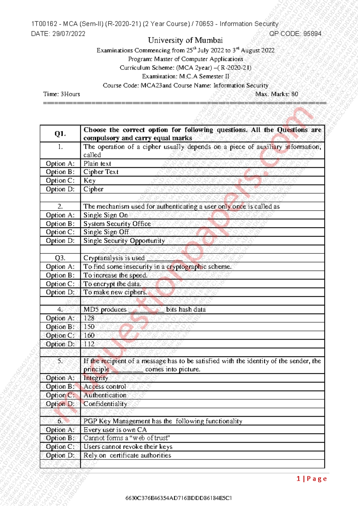 Technology mca-master-of-computer-applications semester-2 2022 may - Studocu