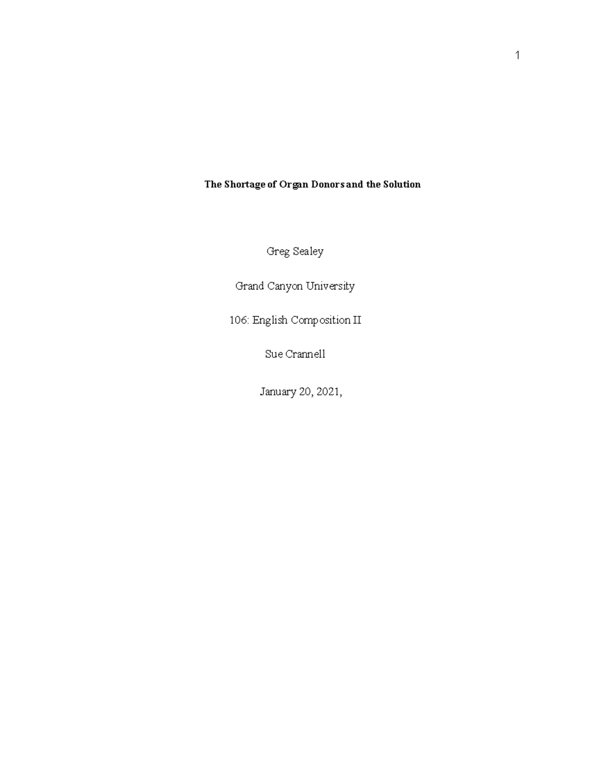 Final essay - BIO-220 - GCU - Studocu