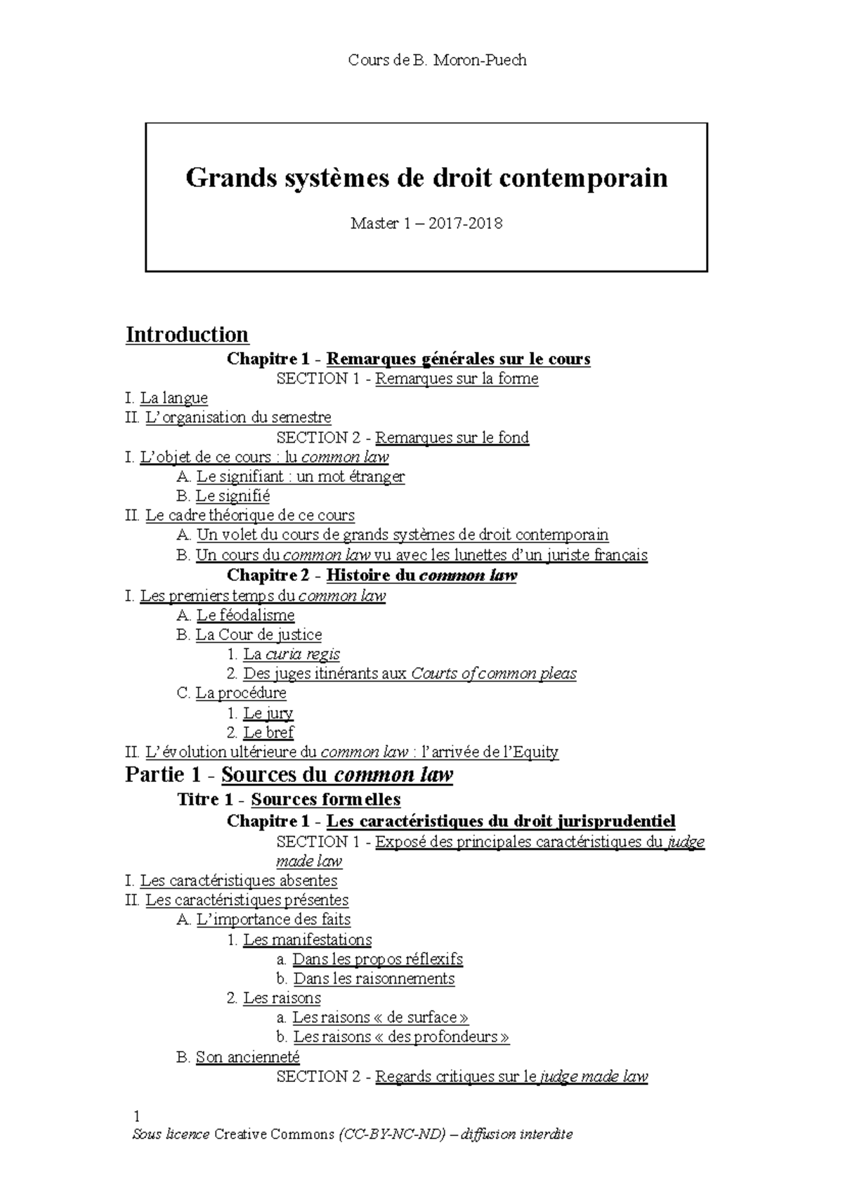 Microsoft word - cours de grands systemes de droit contemporain ii docx ...