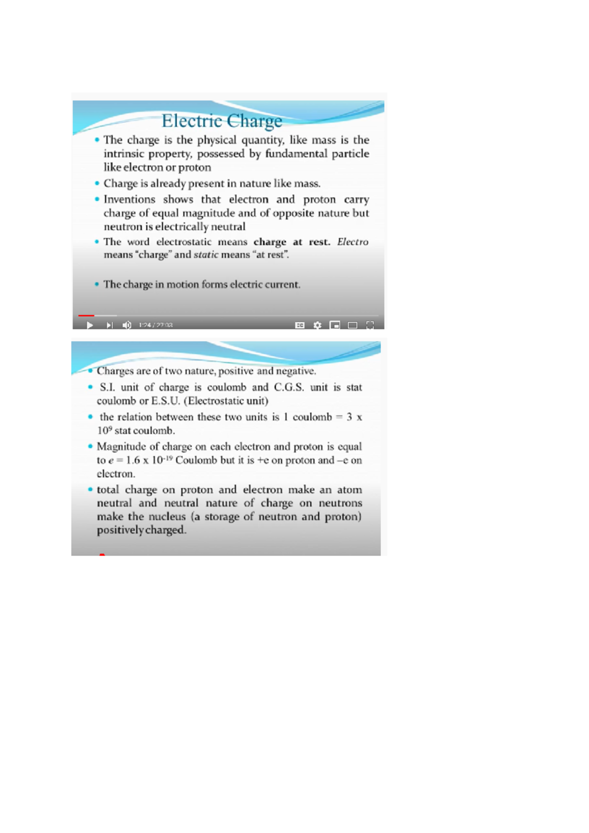 Electric charge - Physics - Studocu