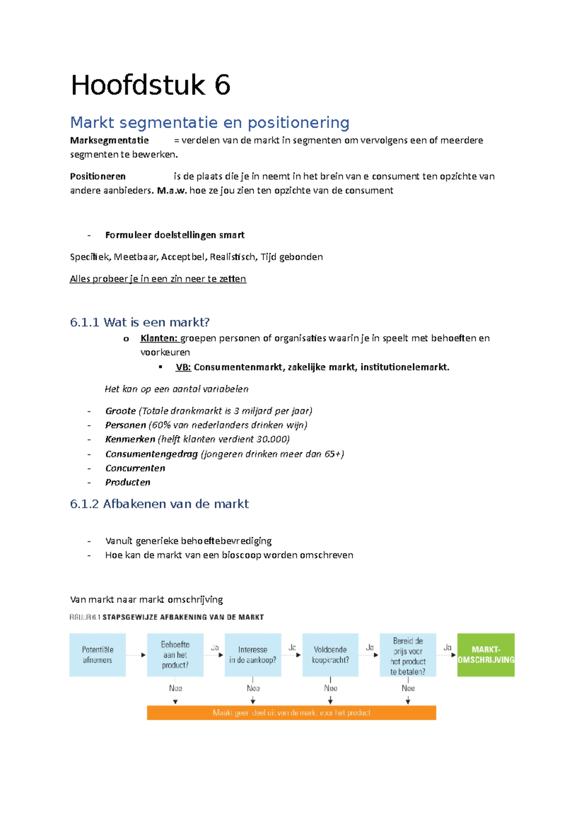Hoofdstuk 6 - Marketing Segmentatie en positionering - Hoofdstuk 6 ...