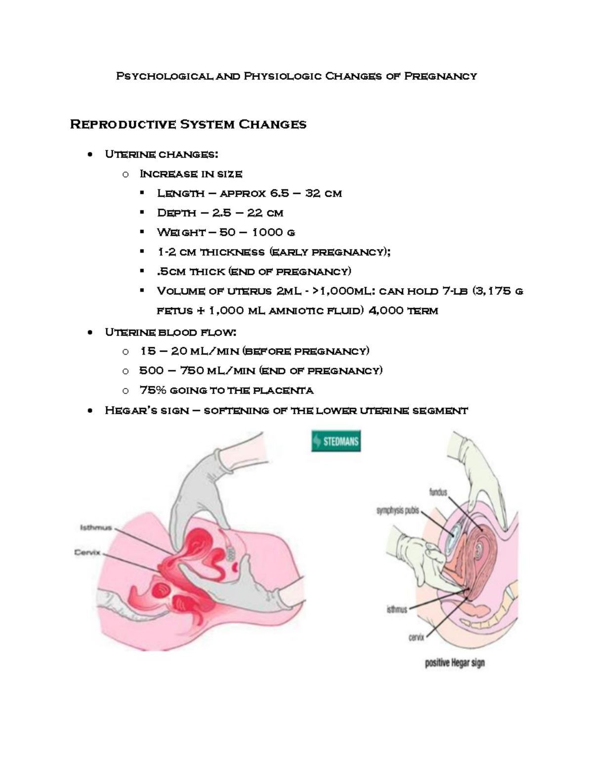 Reproductive System Changes - Psychological and Physiologic Changes of ...
