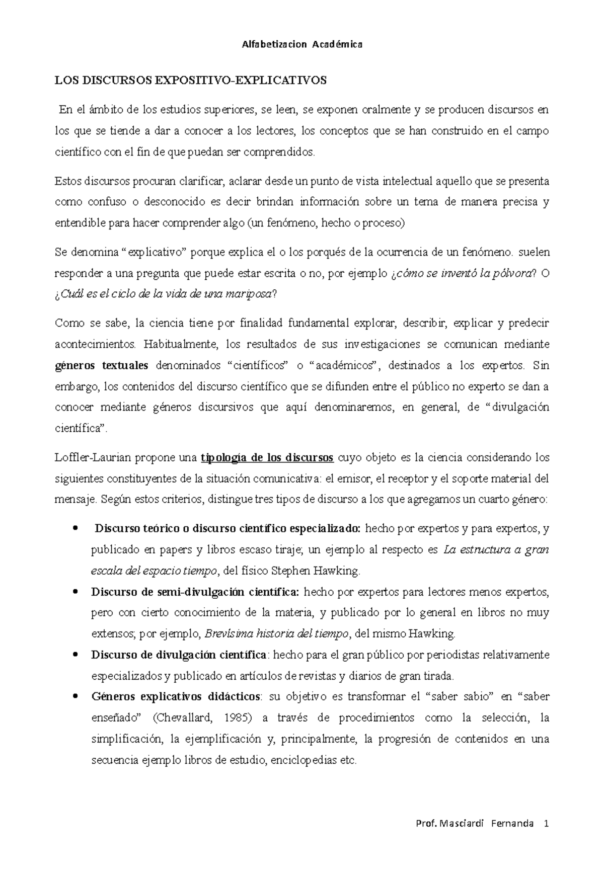 El discurso expositivo- explicativo - LOS DISCURSOS EXPOSITIVO ...