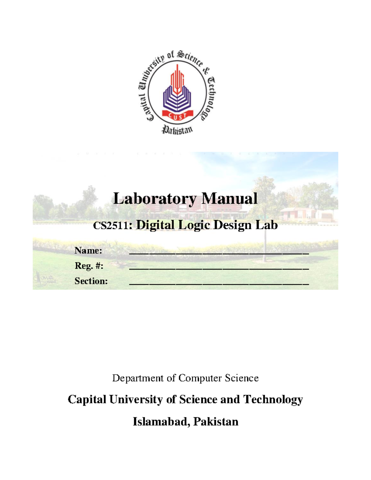 Digital Logic Design Lab Manual - Laboratory Manual CS25 11 : Digital Logic Design Lab Name ...