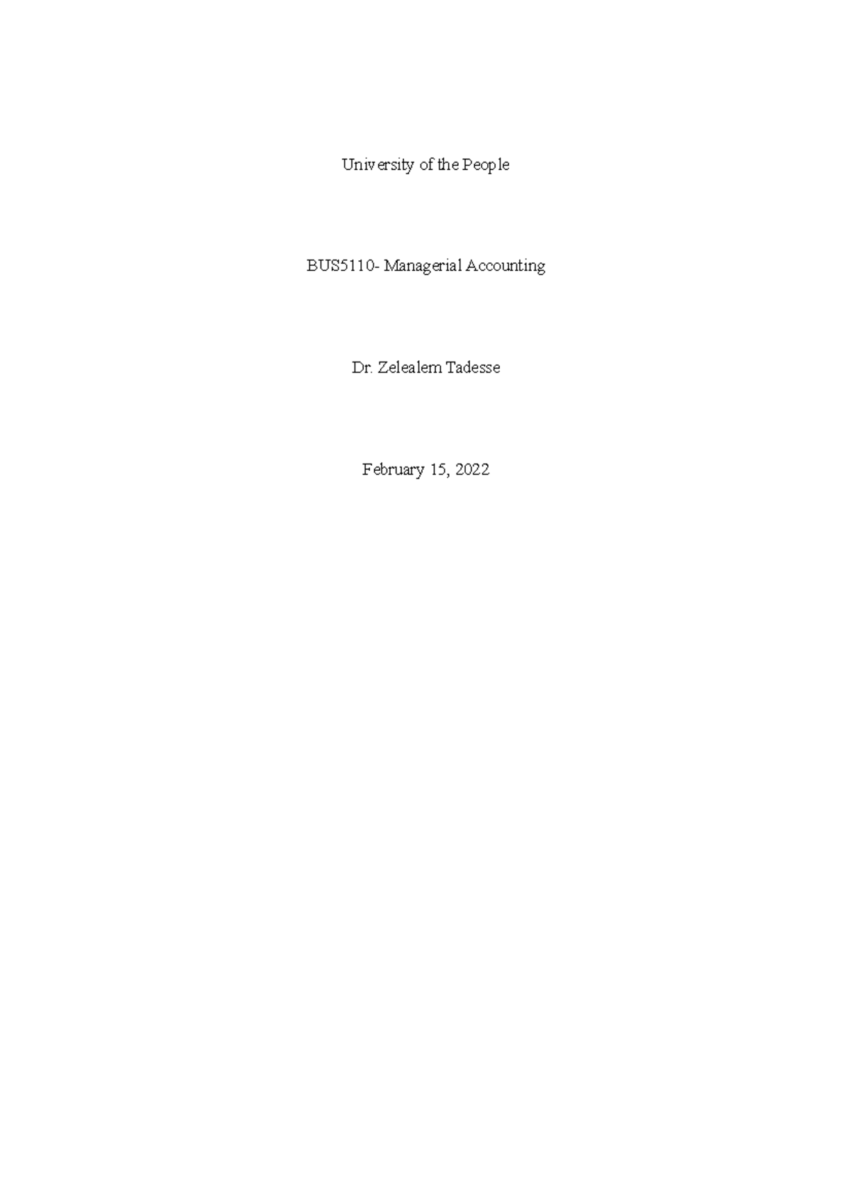 Written Assignment 3 - You are the owner of a parasailing company that ...