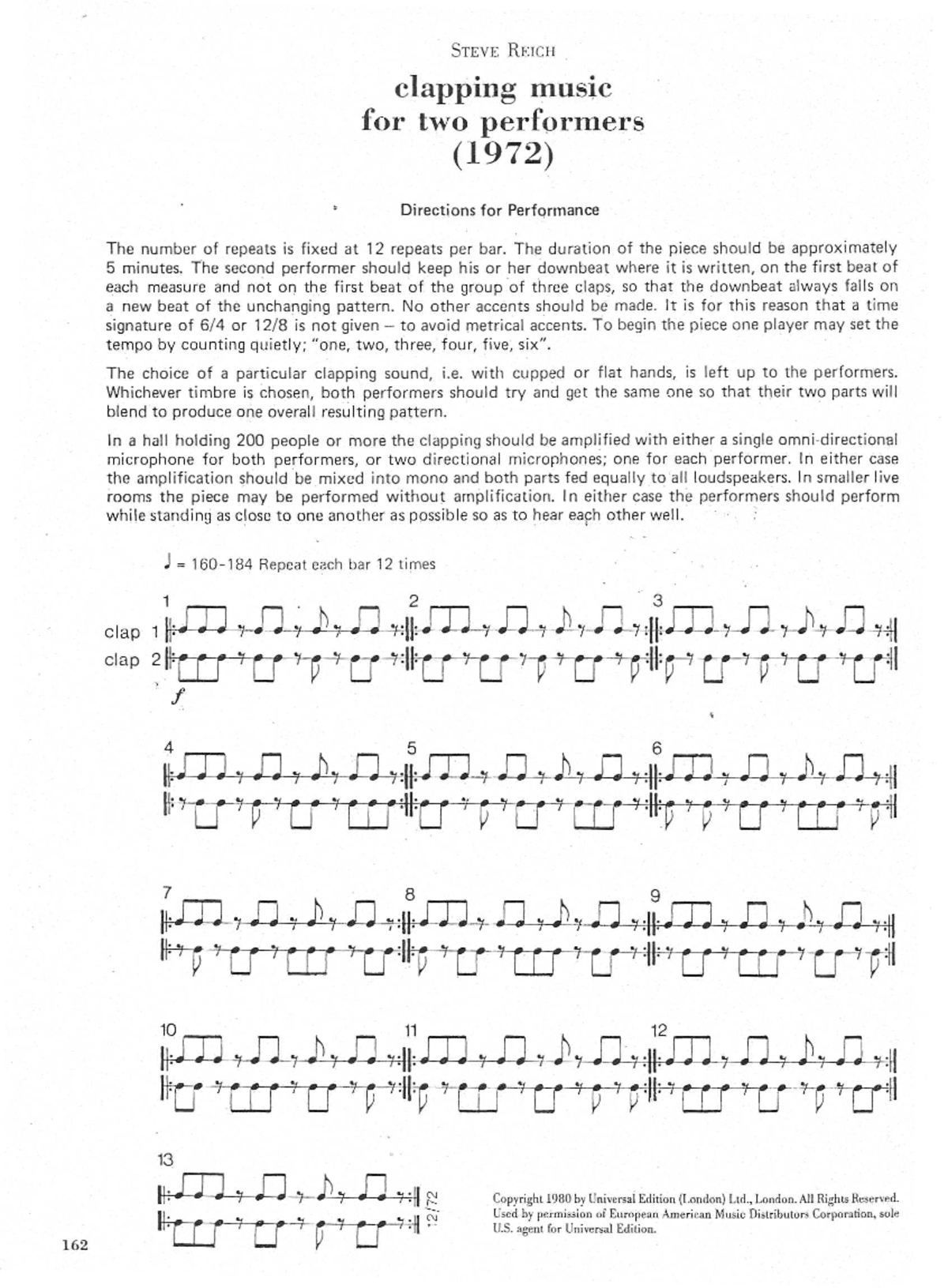 Steve Reich-Clapping Music - Musik - Studocu