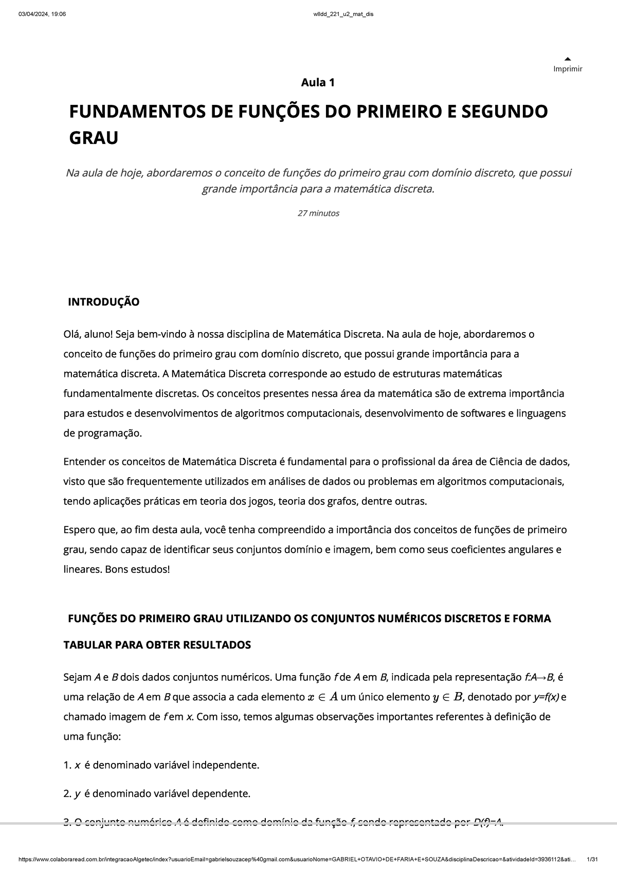 Colabo~1 - Exercícios de matemática operacional - - Studocu