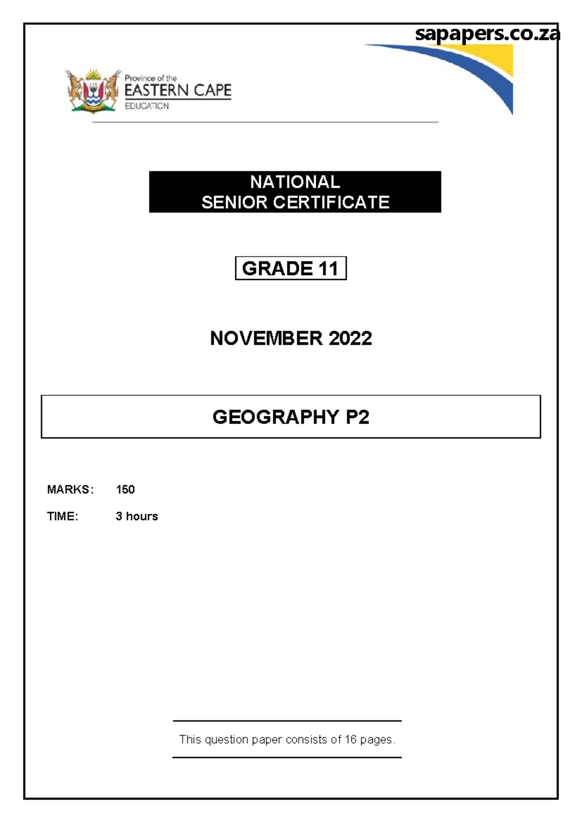 Geography P2 QP GR11 NOV2022 English Final - NATIONAL SENIOR ...