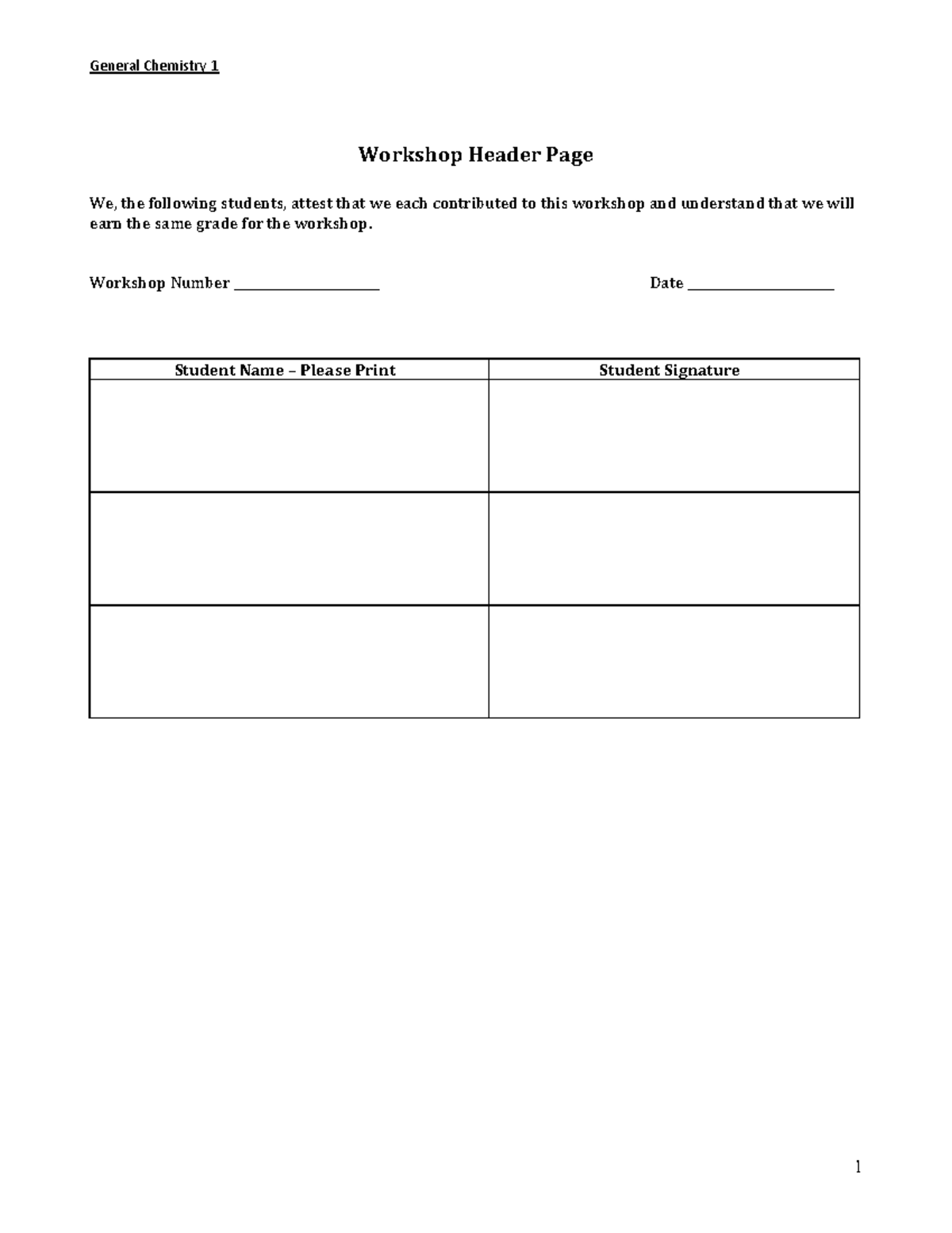 102 W10-Stoichiometry-and-LR - Workshop Header Page We, the following ...