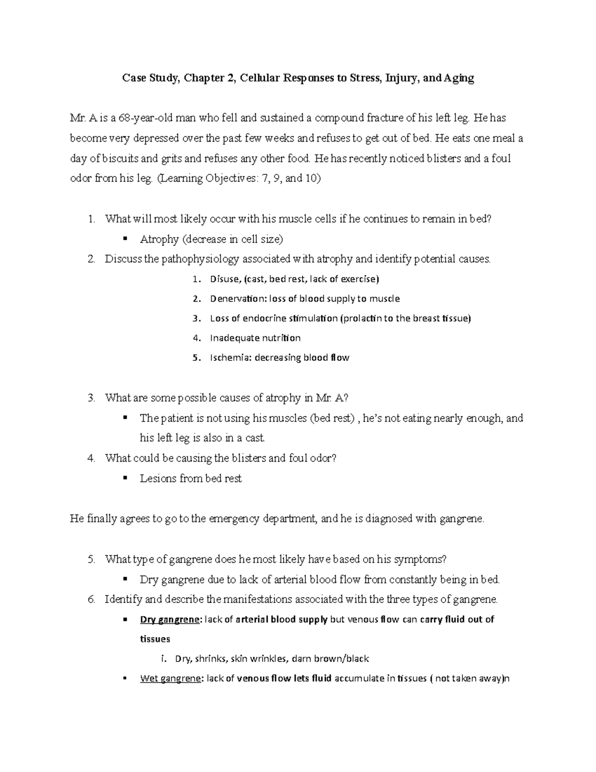 CH2 CASE Study - Case Study, Chapter 2, Cellular Responses to Stress ...