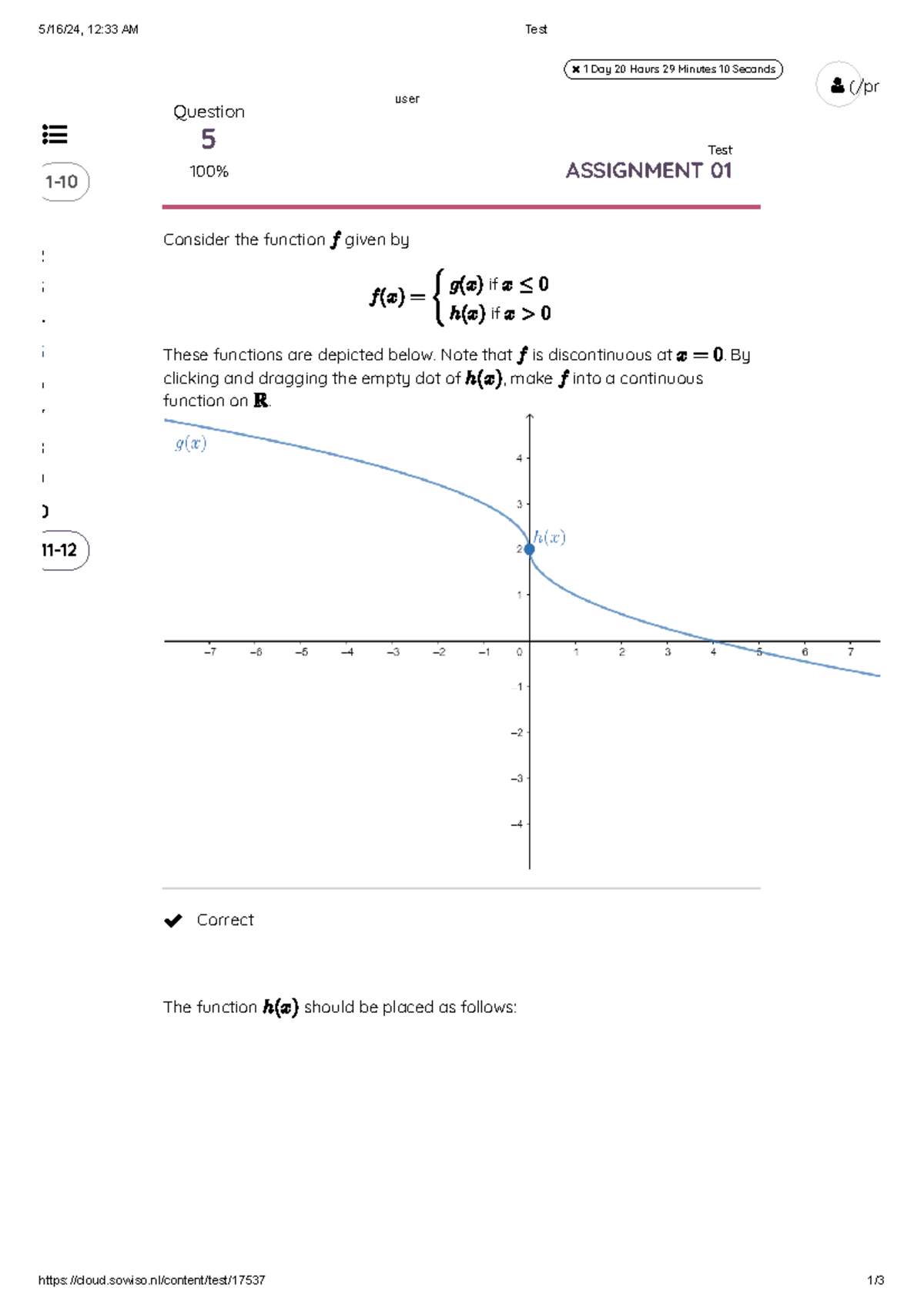 Q5 of assignment 1 - 2 3 4 5 6 7 8 9 0 11- 1- 1 Day 20 Hours 29 Minutes ...