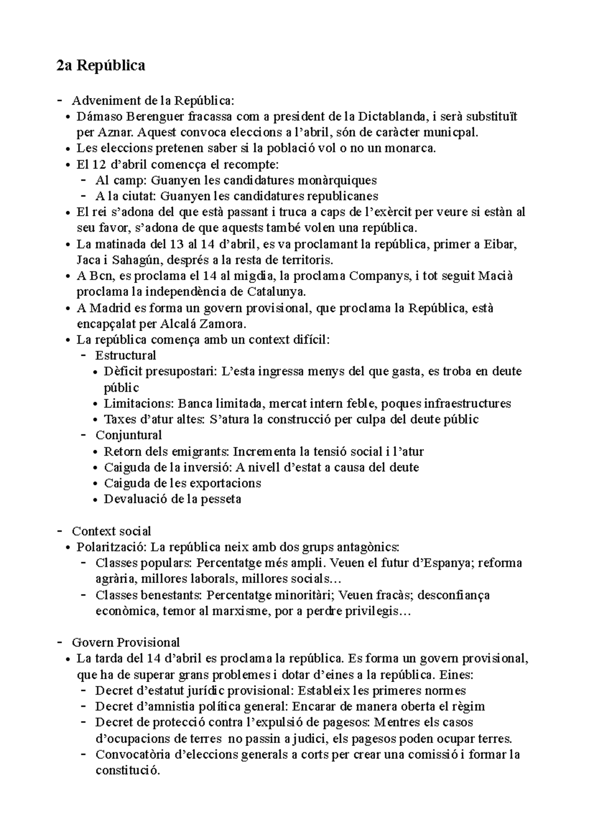 2a República - historia espanya - 2a República - Adveniment de la República: • Dámaso Berenguer ...