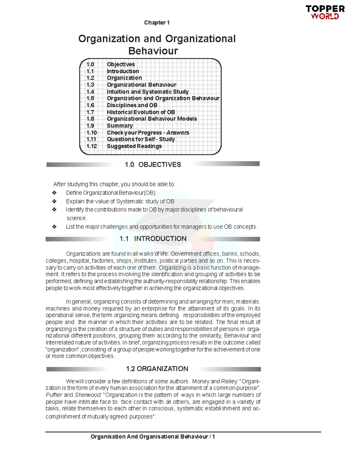 Organizational-Behaviour-Notes - Organisation And Organisational ...
