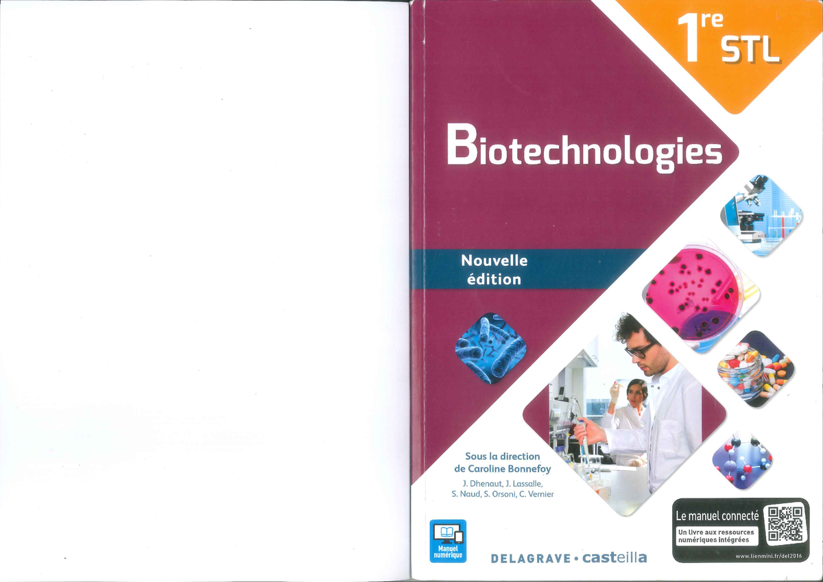 Bien préparer son entrée en Terminale STL Partie 2 Biotech - Biochimie ...