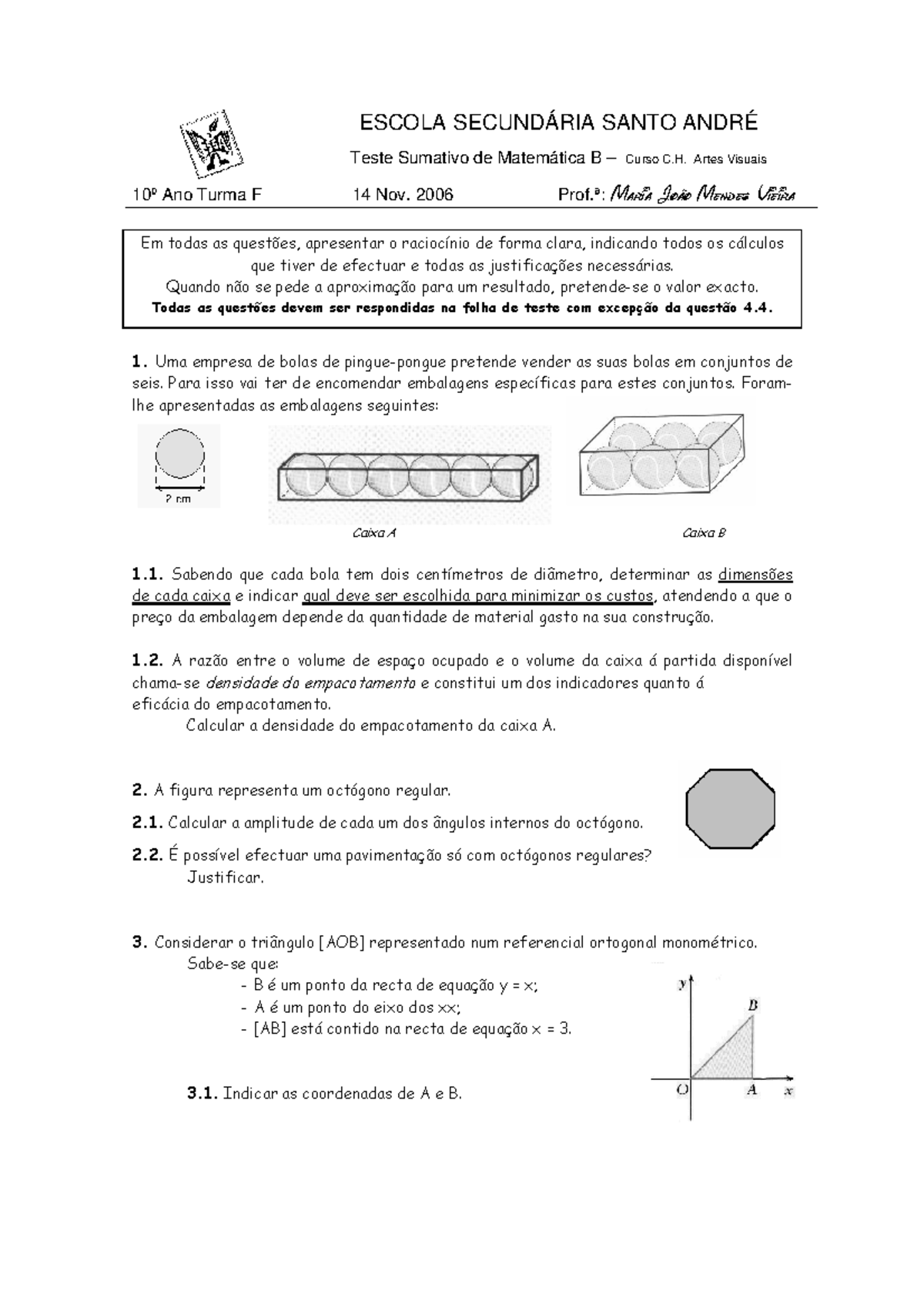 1test 1p 10F corr - Teste matematica - ESCOLA SECUNDÁRIA SANTO ANDRÉ ...
