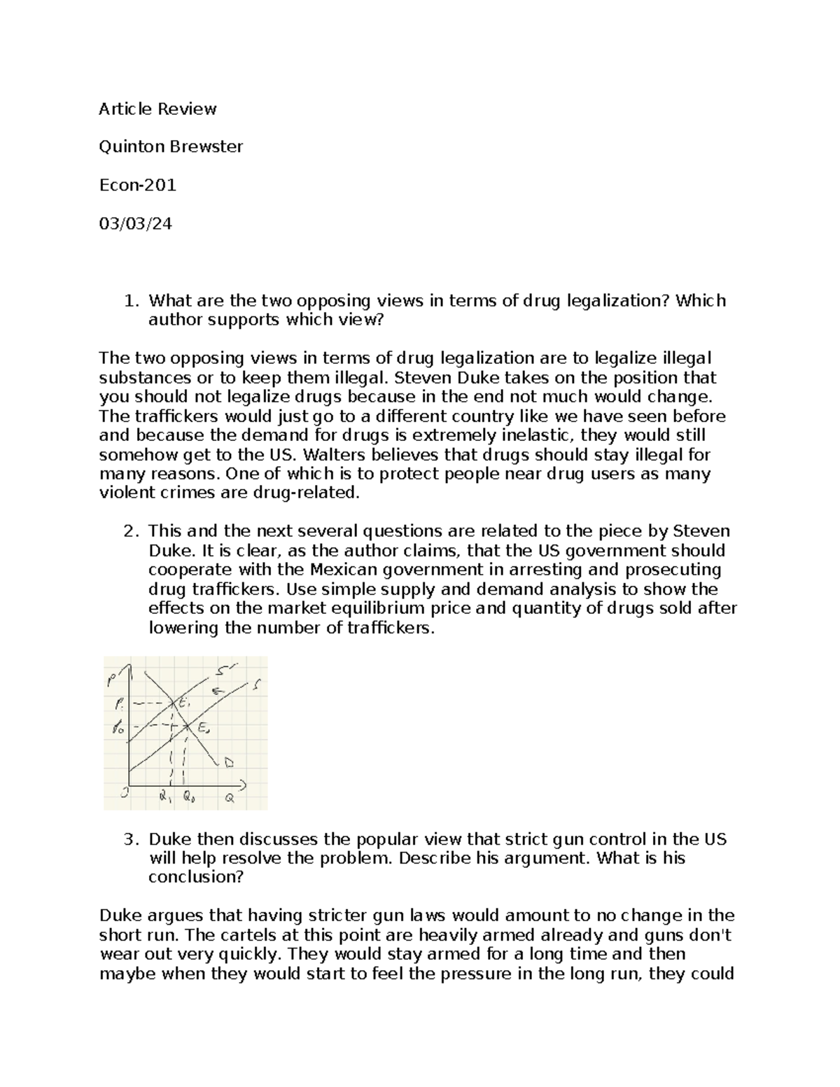 Extra Credit Article Review - Article Review Quinton Brewster Econ- 03 ...