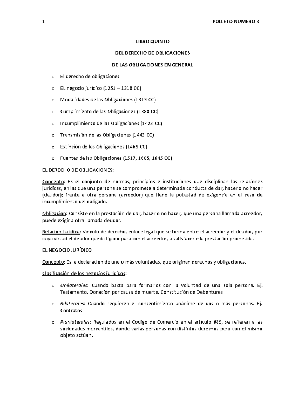 Libro Quinto - resumen de la fase privado en civil - Warning: TT: undefined function: 32 Warning ...