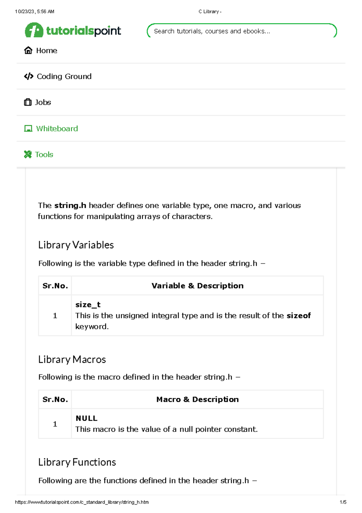 C Library - Menu Login HTML CSS Javascript SQL Python Java C C+ C ...