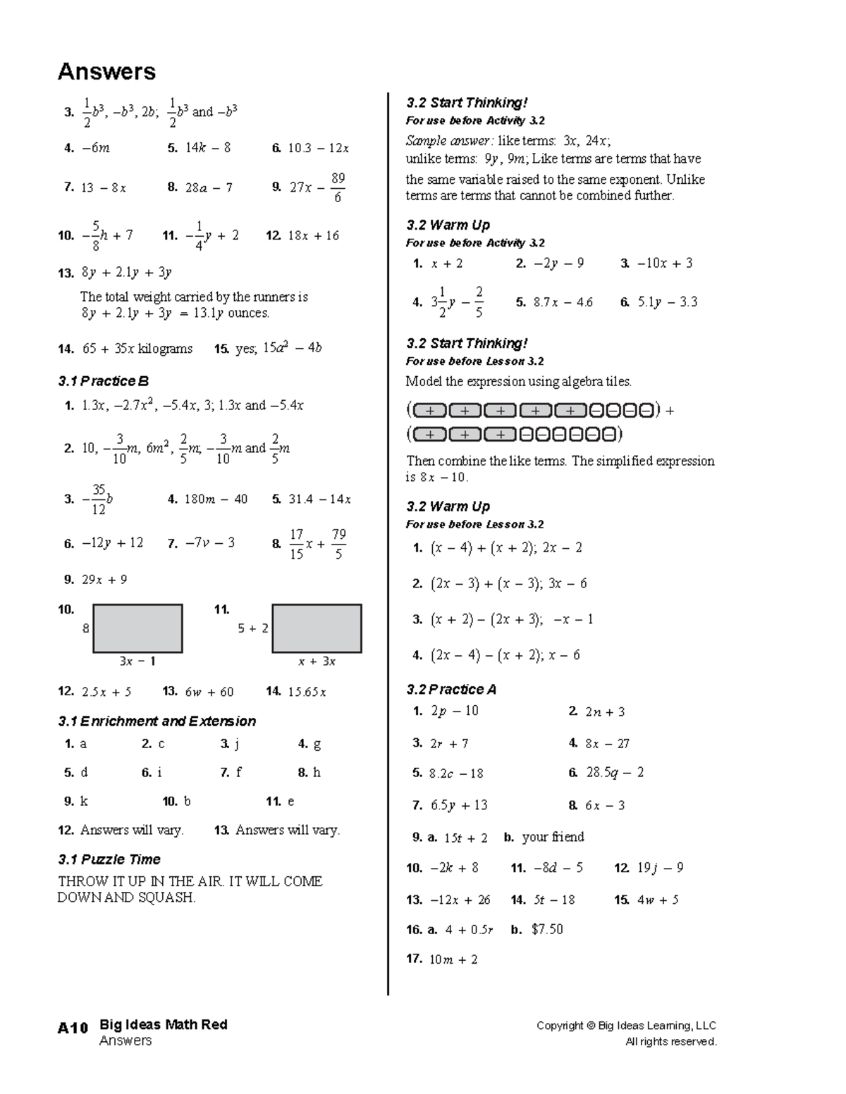 3.2 answer key - Busan International High School - Busan - Edit Subject ...
