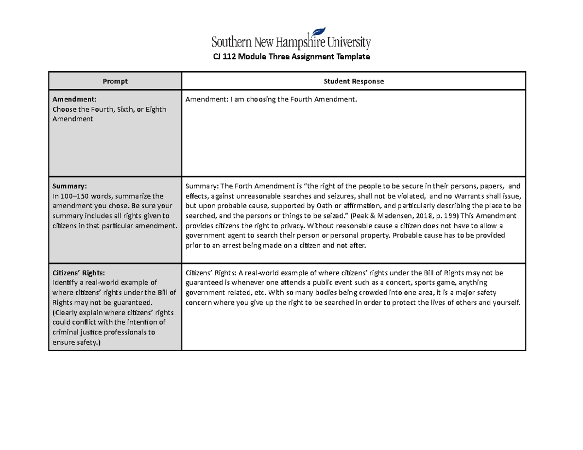 CJ 112 Module Three Assignment Template - CJ 112 Module Three ...