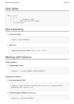 Chapter 1 R basics Data Analysis and Visualization in R (IN2339) - Chapter 1 R basics This ...