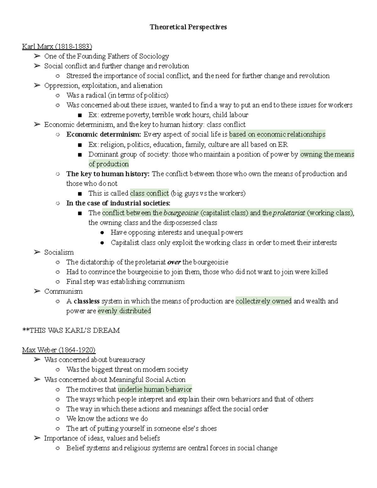 SOC1101 Theoretical Perspectives and Major Theories of Sociology ...