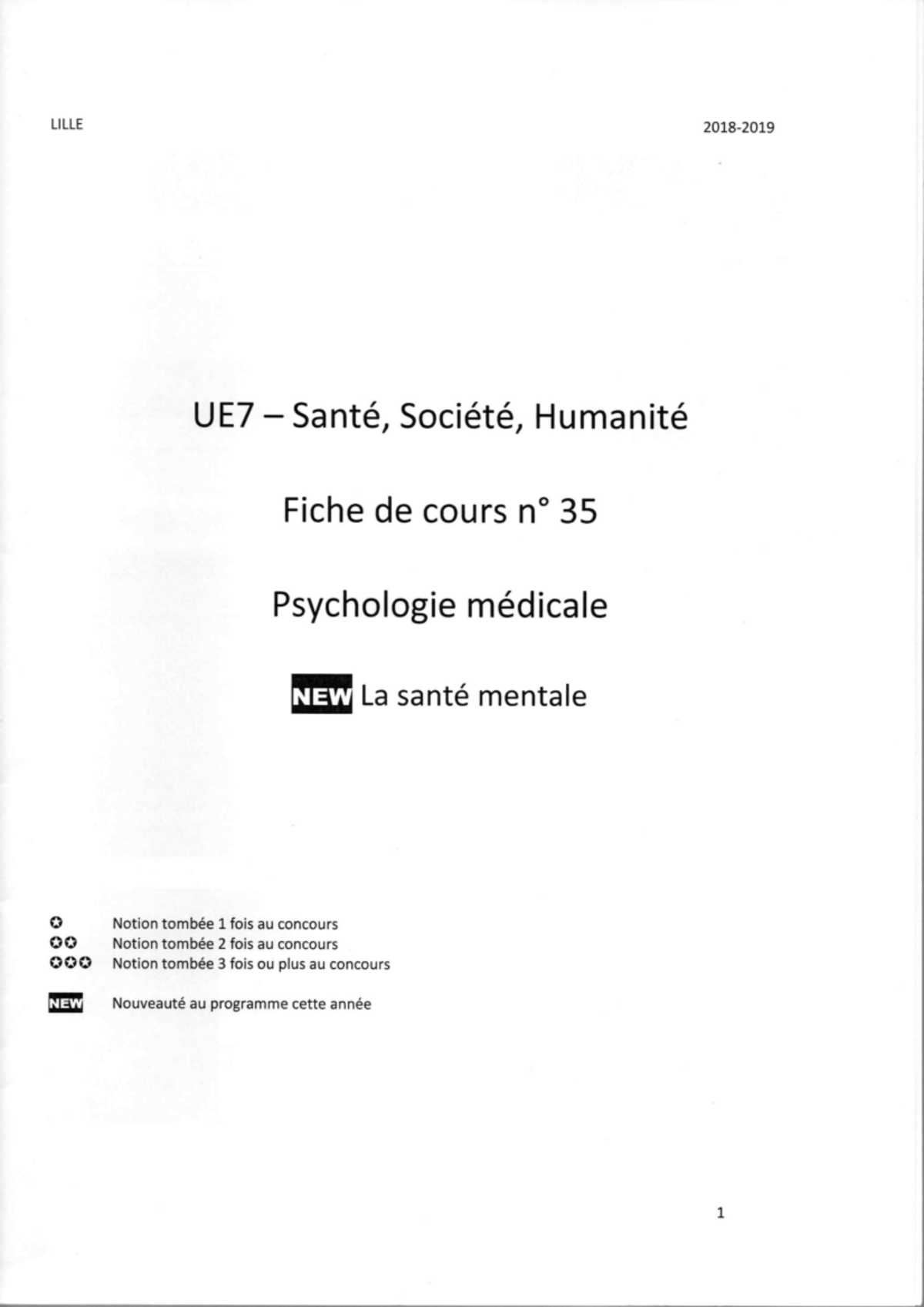 FC35 la santé mentale - Histoire des sciences - Studocu